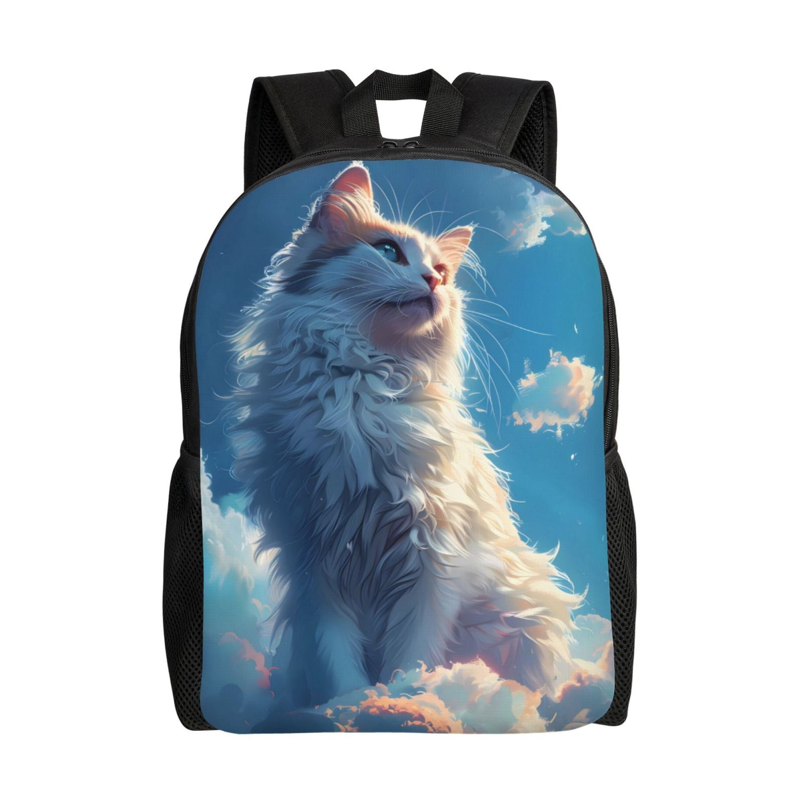 Haiem Clear Sky Blue Cat Backpack - Stylish and Durable 15-inch Laptop ...