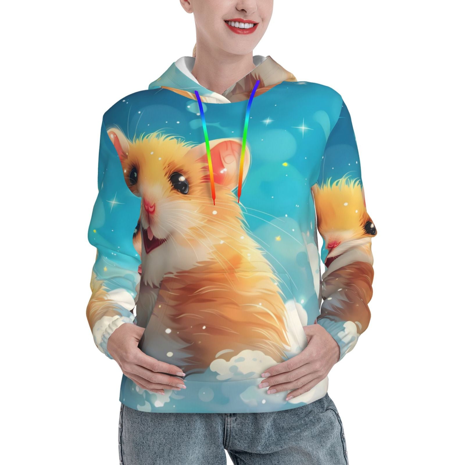 Haiem Cloud Cute Hamster for Women's Fashion Hoodies & Sweatshirts with ...