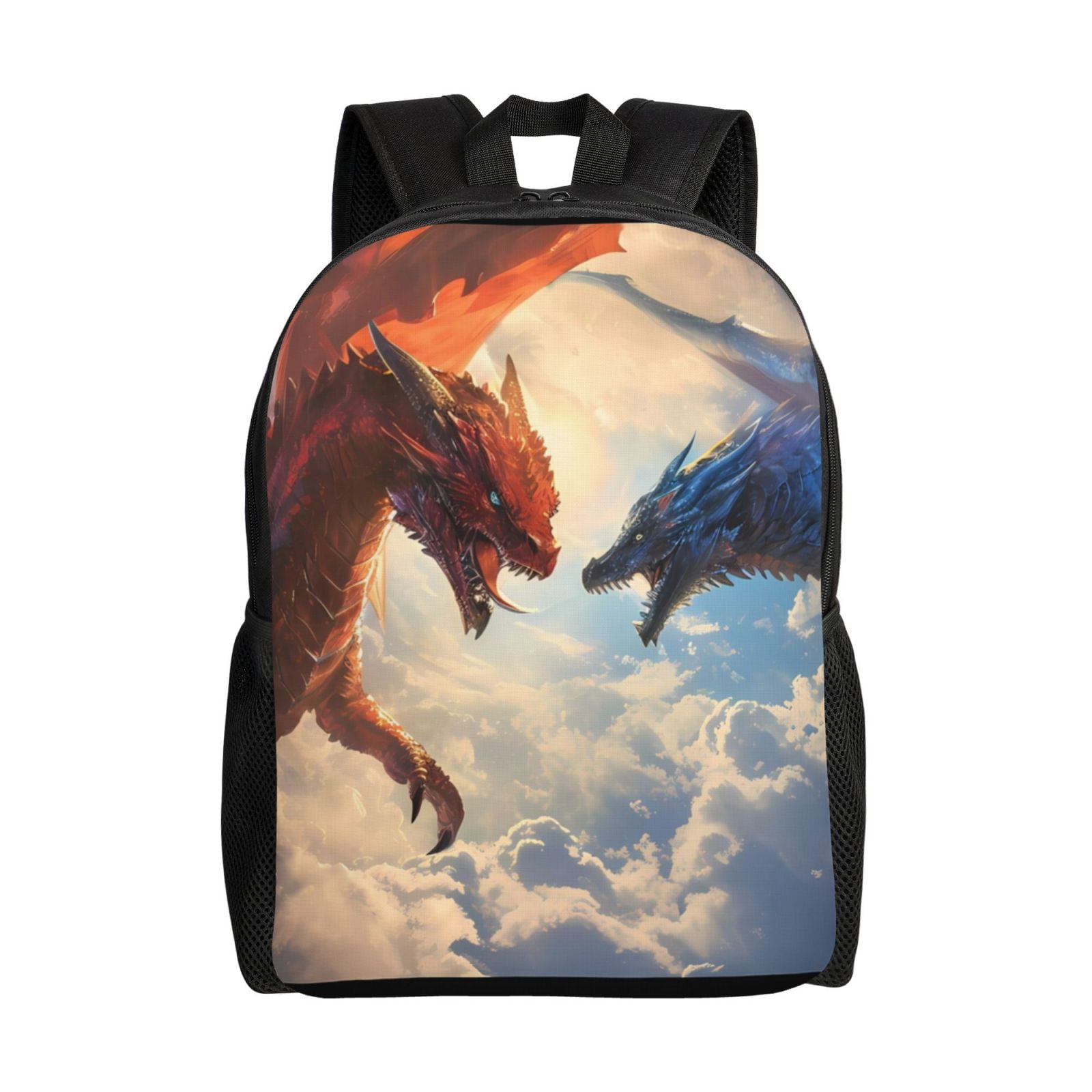 Haiem Cloud Red And Blue Dragon Backpack - Stylish and Durable 15-inch ...