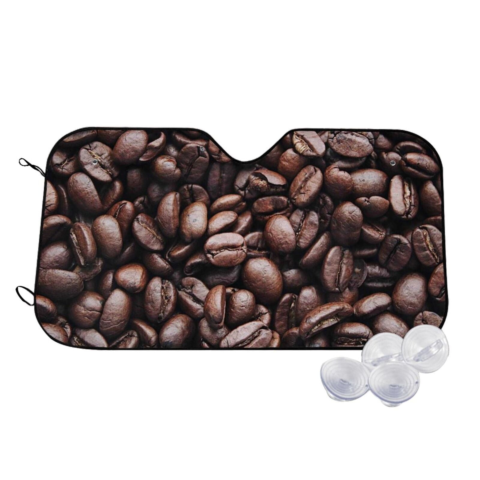 Haiem Coffee Bean Car Windshield Sun Shade - Blocks UV Rays Sun Visor ...