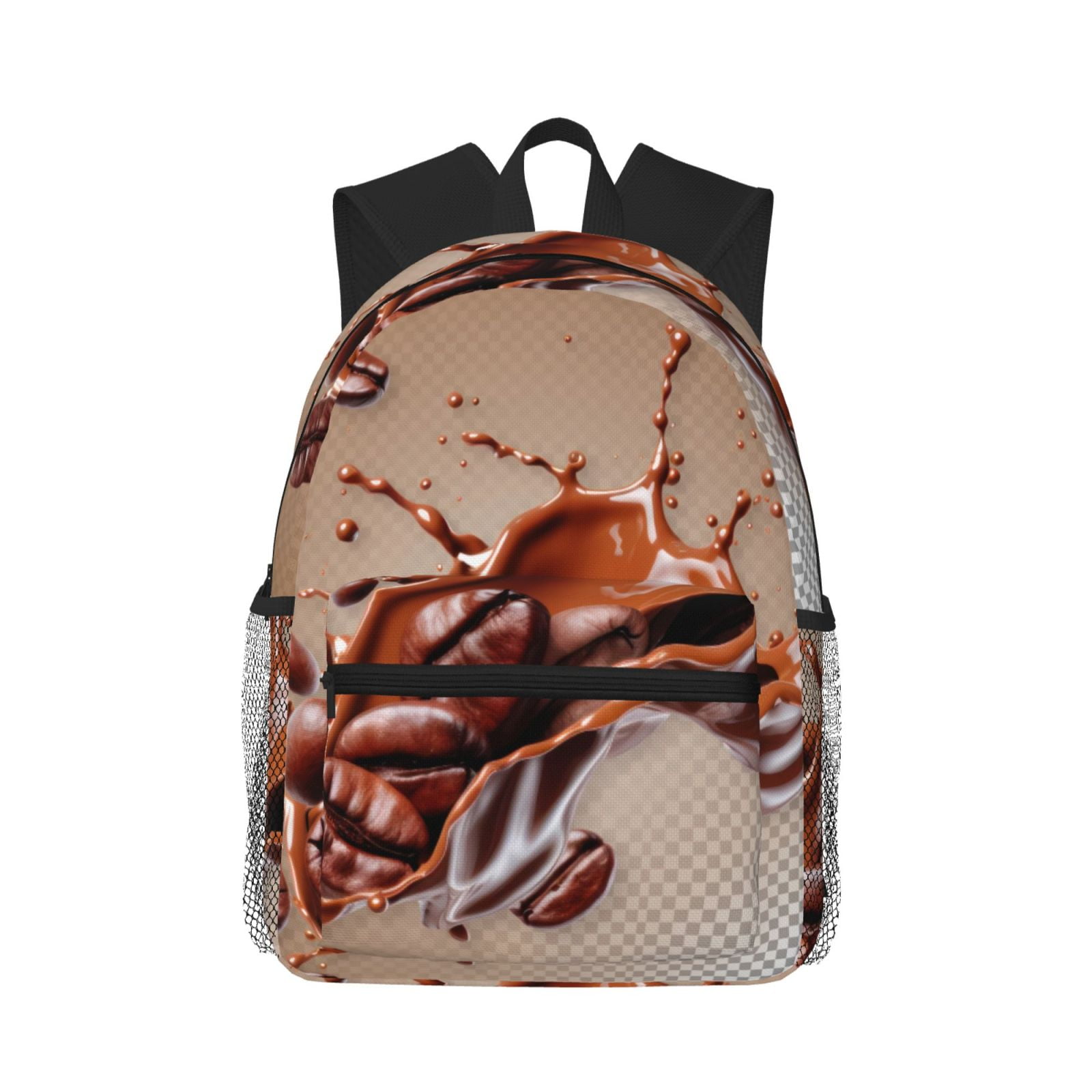 Haiem Coffee Beans Chocolate Splash Lightweight Backpack for School ...