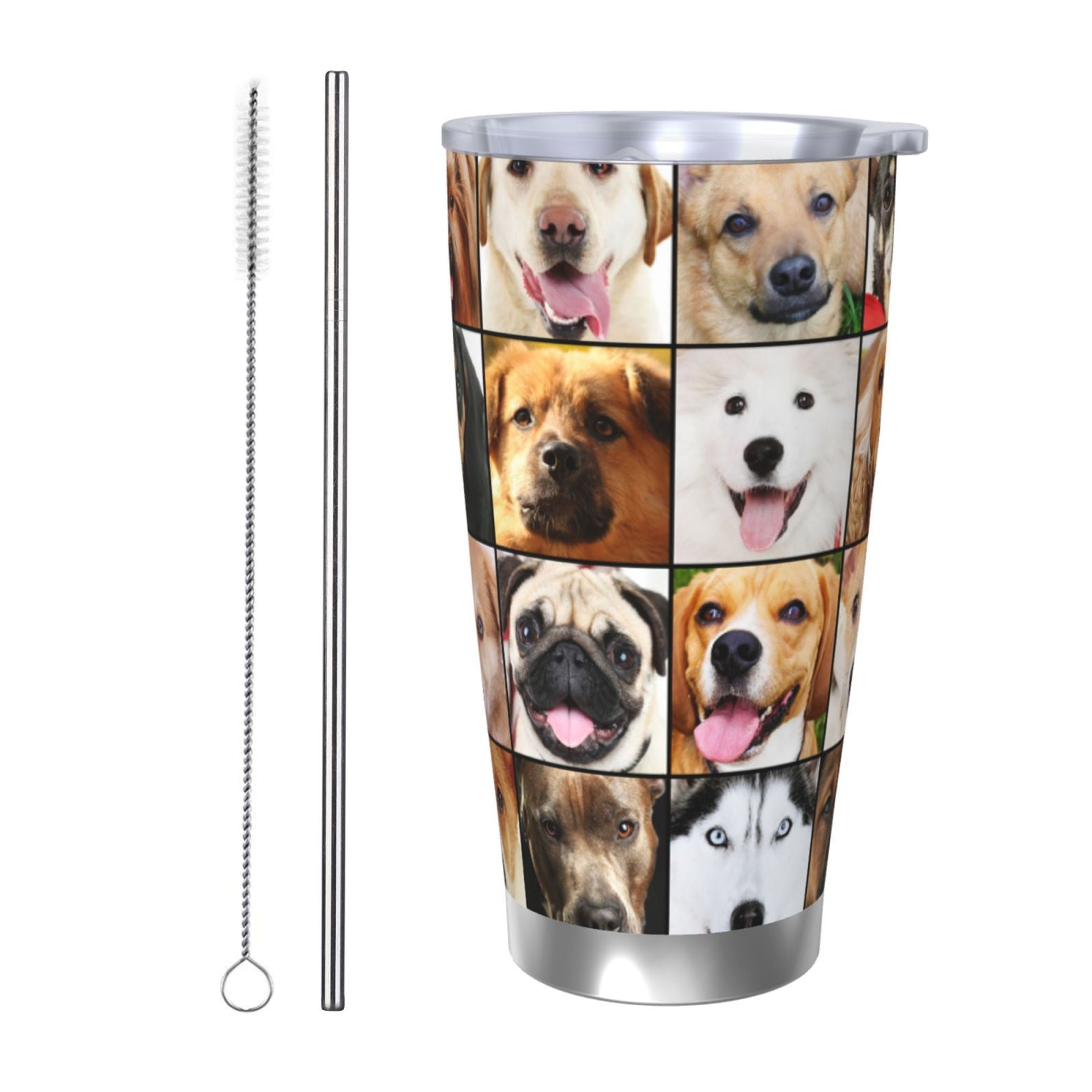 Haiem Collage of different dogs Printed 20oz Straight Skinny Car Cups ...