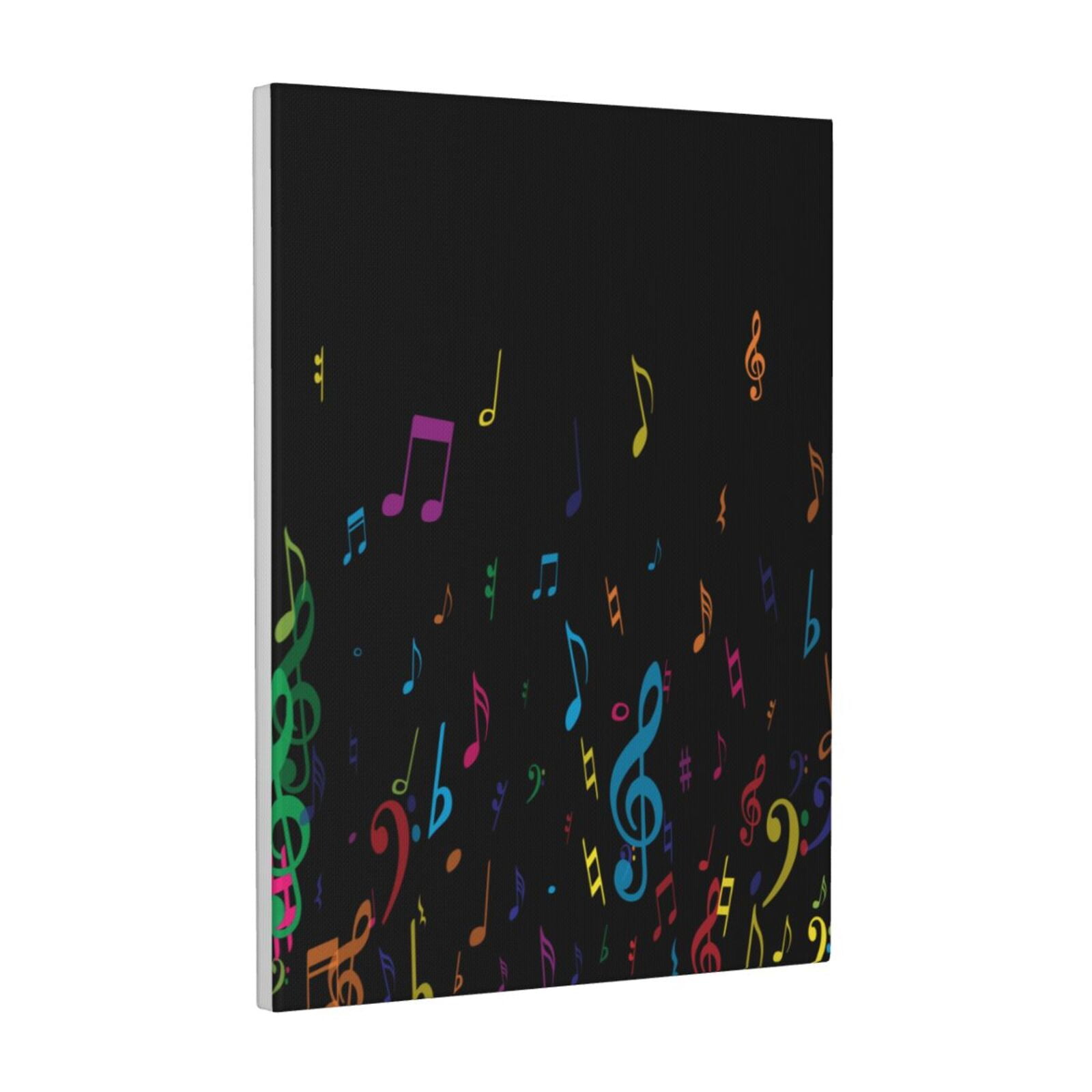 Haiem Color Musical Notes Print 30x40in Canvas Decorative Picture ...