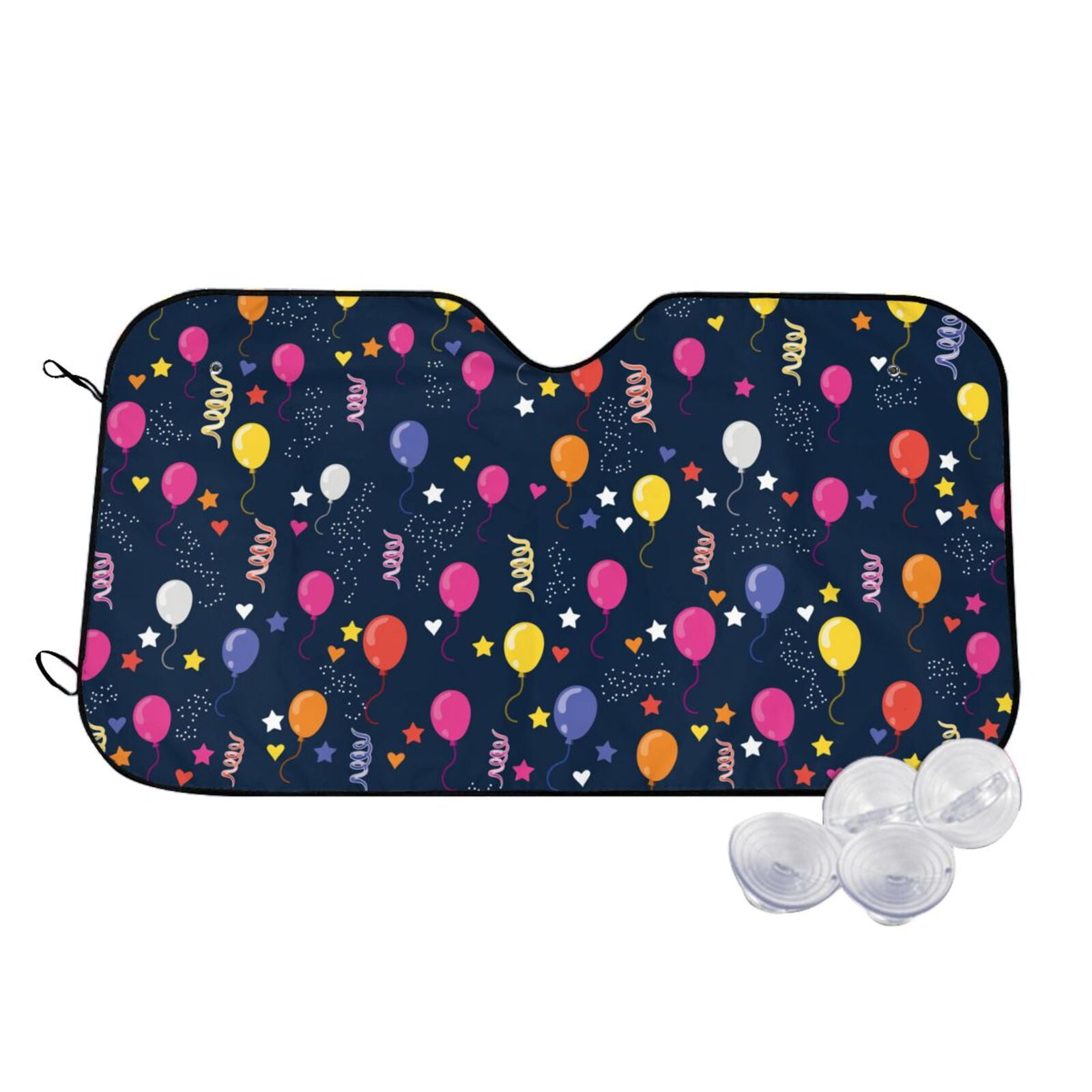 Haiem Colored Balloons Car Windshield Sun Shade - Blocks UV Rays Sun ...