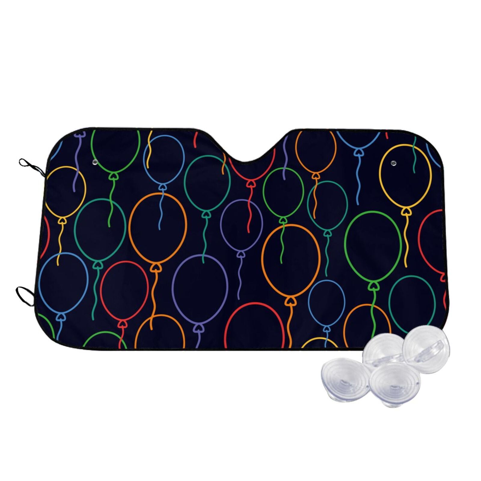 Haiem Colorful Balloons Car Windshield Sun Shade - Blocks UV Rays Sun ...