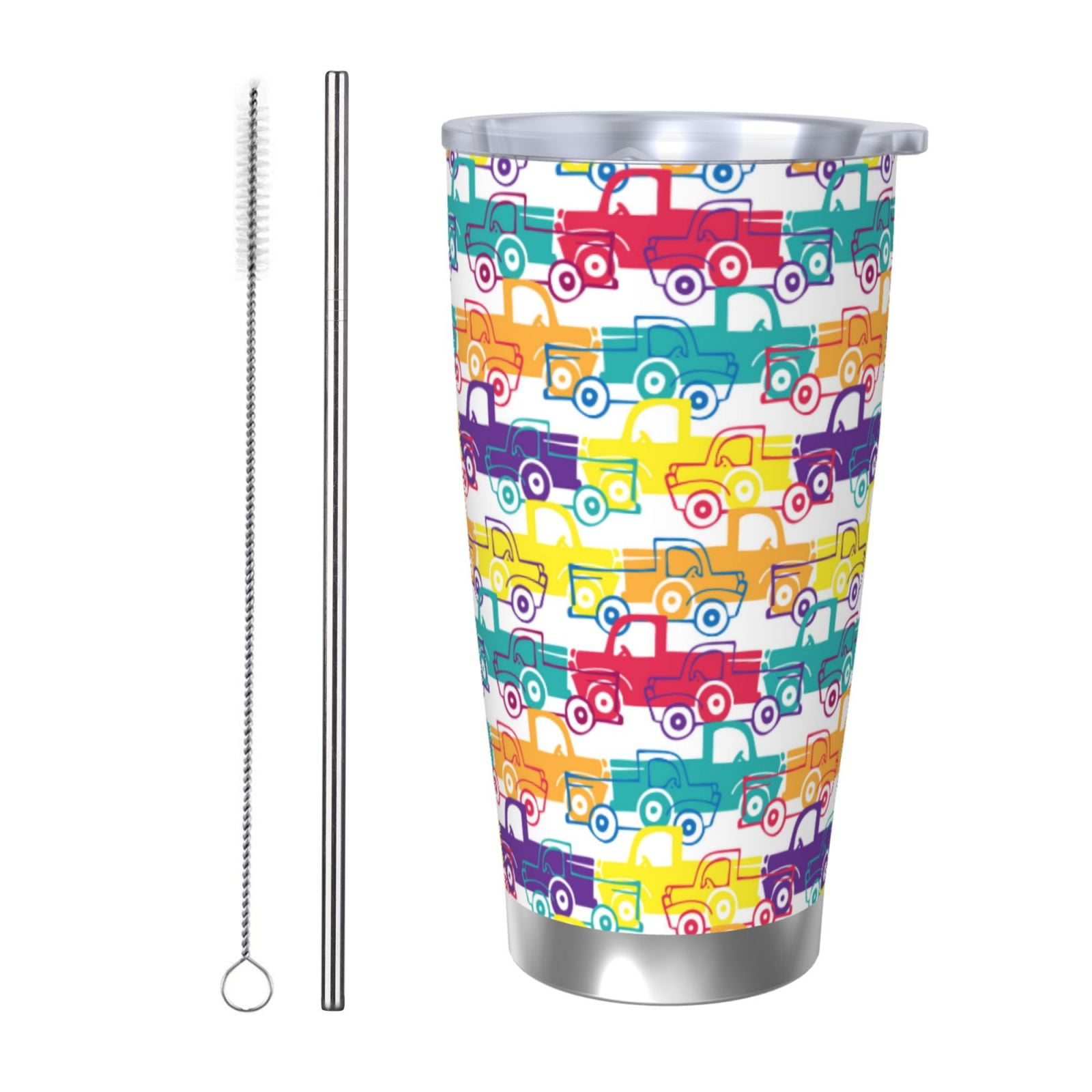 Haiem Colorful Car Printed 20oz Straight Skinny Car Cups With Insulated ...