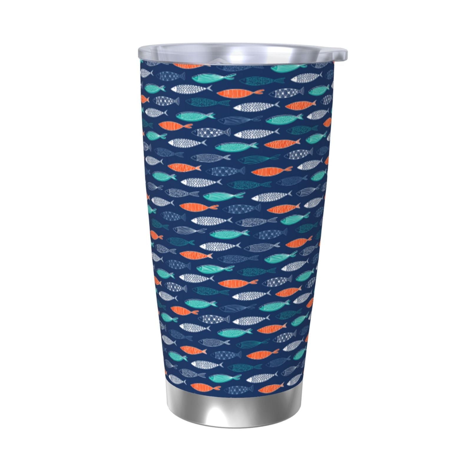 Haiem Colorful Fish 3 Printed 20oz Straight Skinny Car Cups With ...