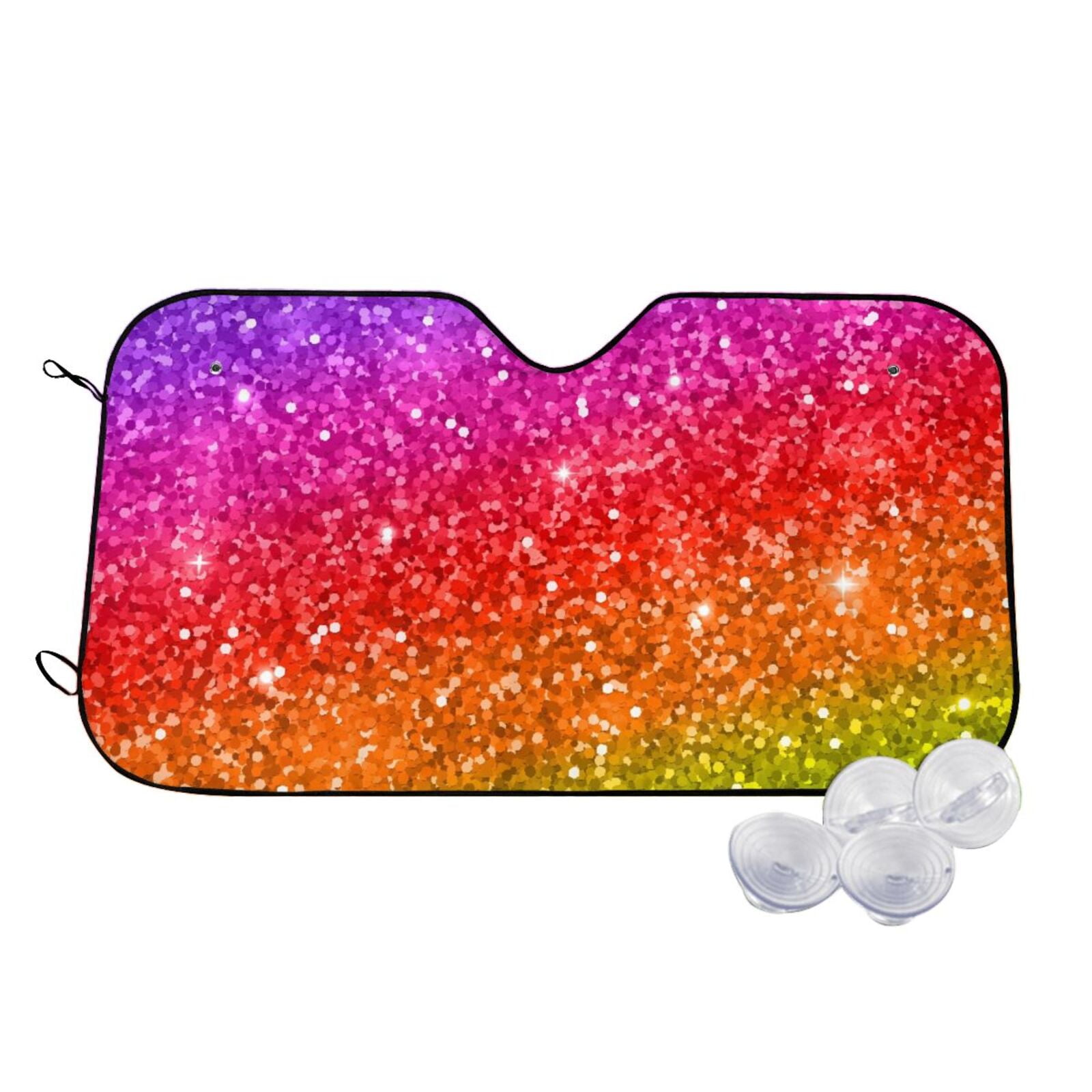 Haiem Colorful Glitter Car Windshield Sun Shade - Blocks UV Rays Sun ...
