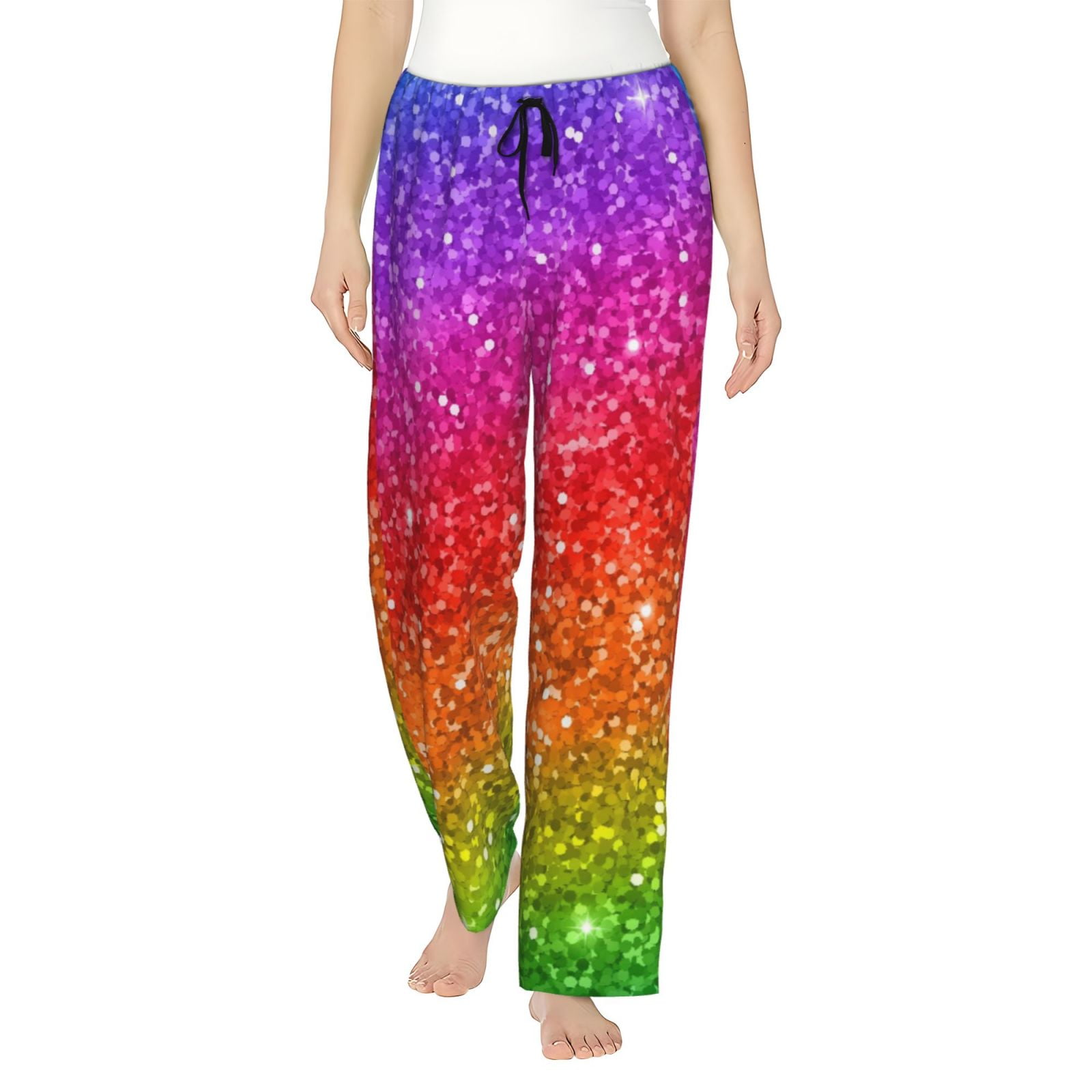 Haiem Colorful Glitter Women's Pajama Pants Ultra Lightweight Pjs ...