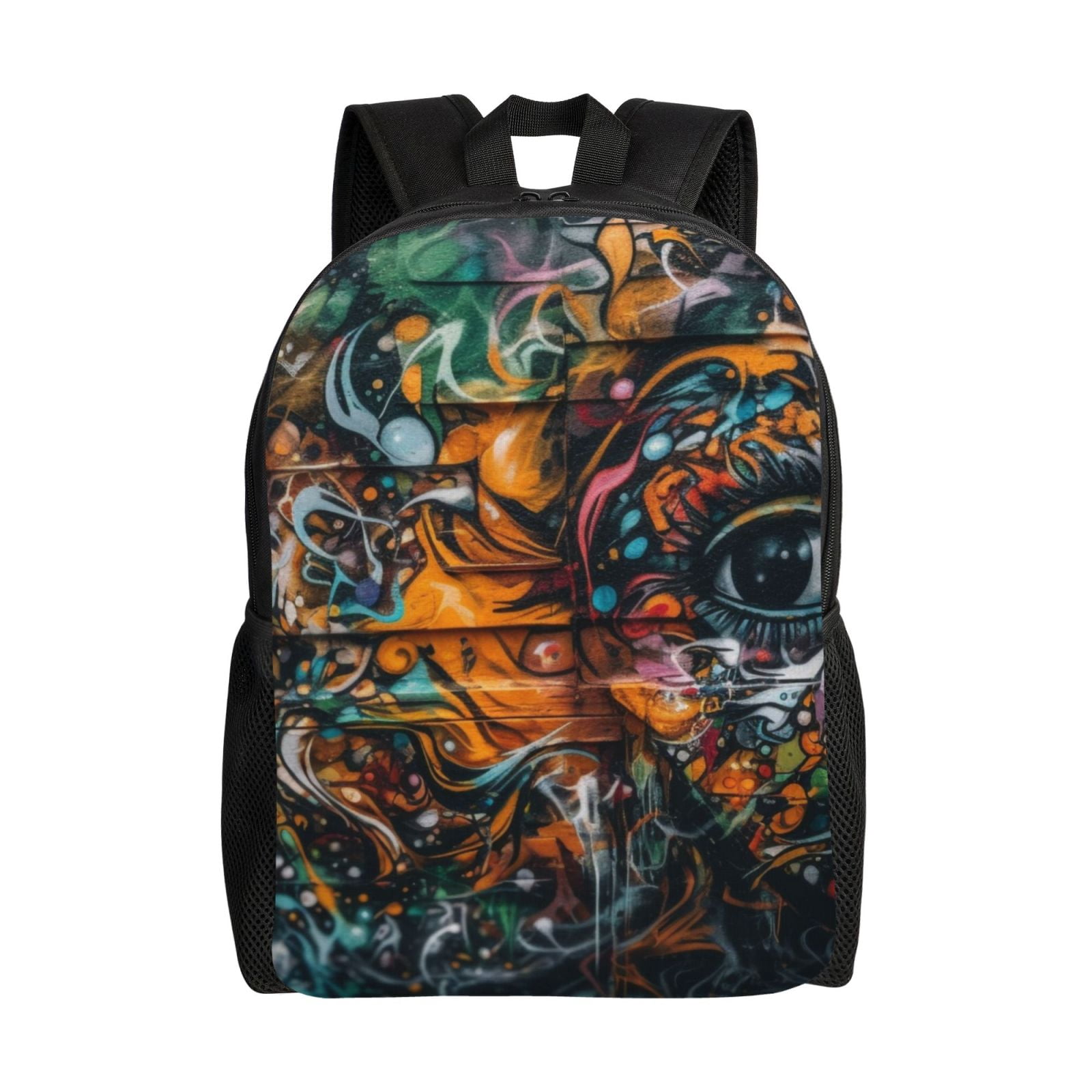 Haiem Colorful Graffiti Abstract Eye Backpack - Stylish and Durable 15 ...