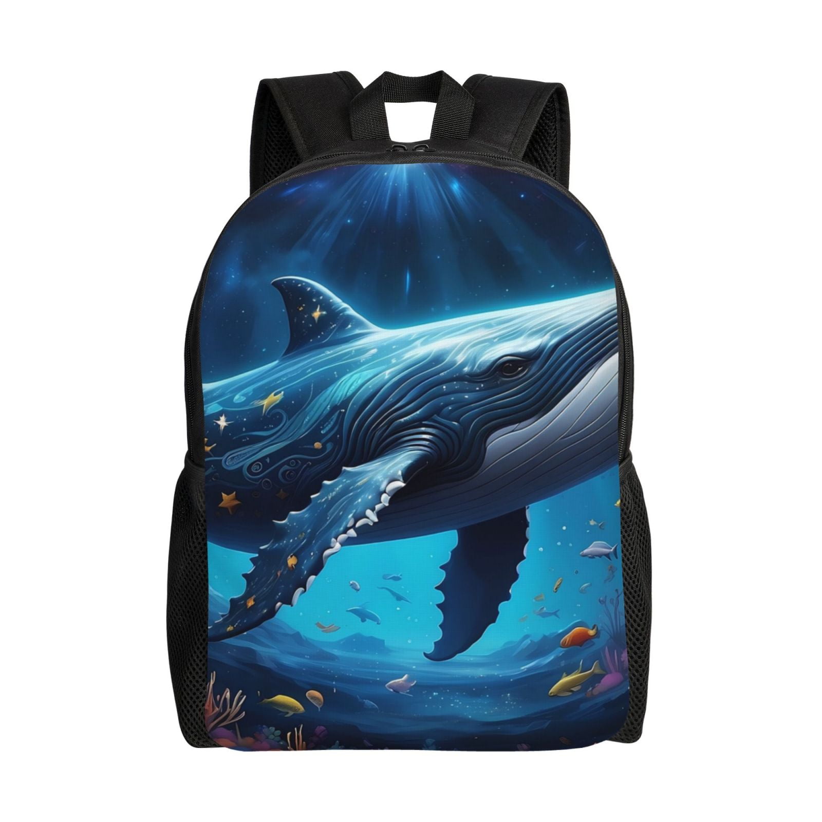 Haiem Colorful Ocean Whale Backpack - Stylish and Durable 15-inch ...