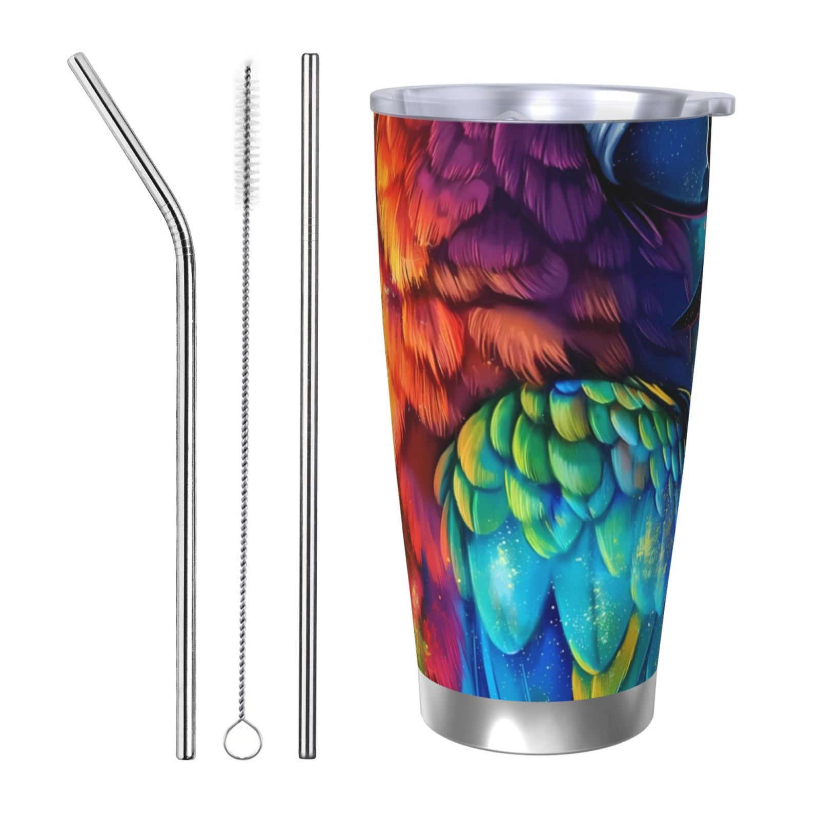 Haiem Colorful Parrot Jungle Dream Printed 20oz Straight Skinny Car ...