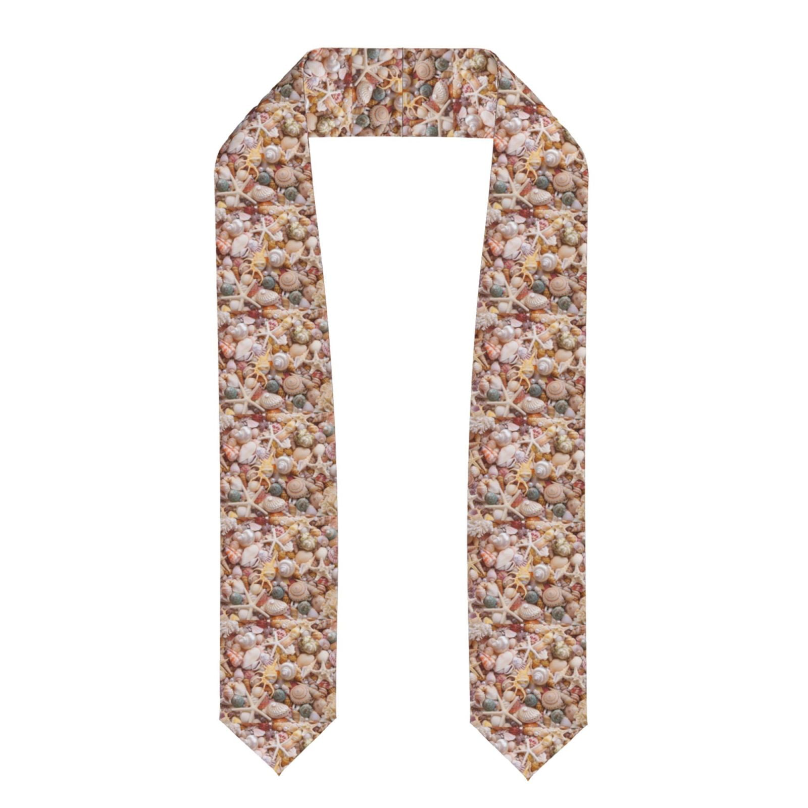 Haiem Colorful Seashells Pattern Graduation Stole 2024 | Premium Satin ...