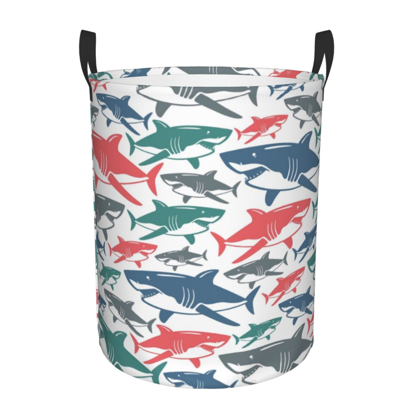 Haiem Colorful Shark Leather Dirty Clothes Laundry Basket,Sturdy ...