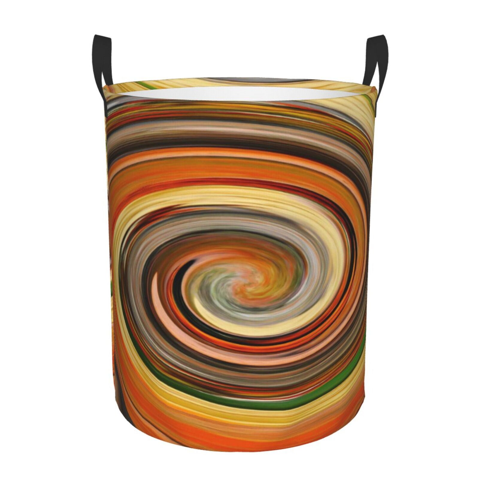 Haiem Colorful Swirl Leather Dirty Clothes Laundry Basket,Sturdy ...