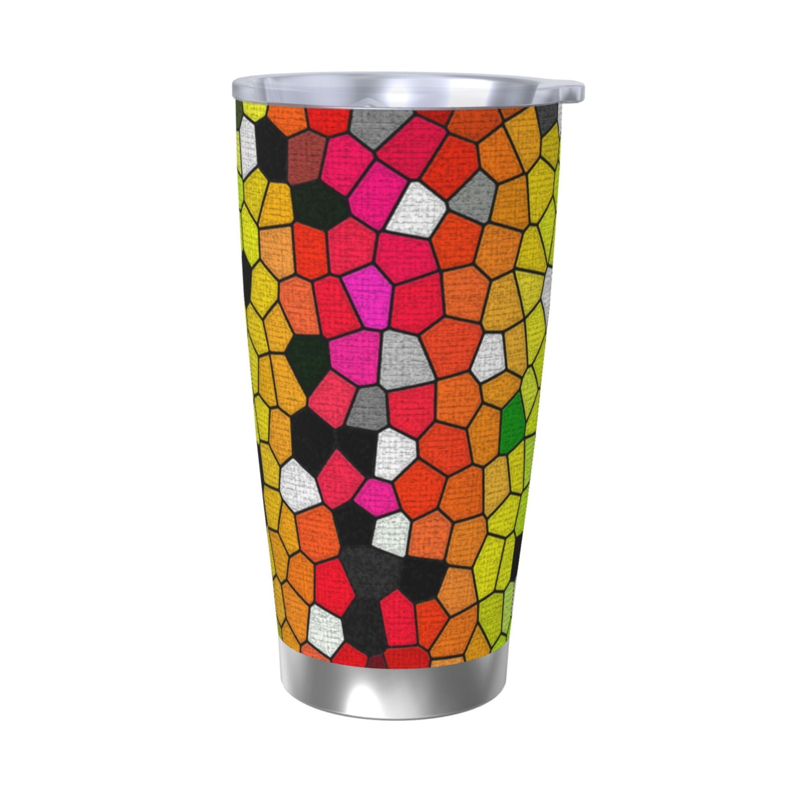 Haiem Colorful Tie Dye Stained Glass 1 Printed 20oz Straight Skinny Car ...