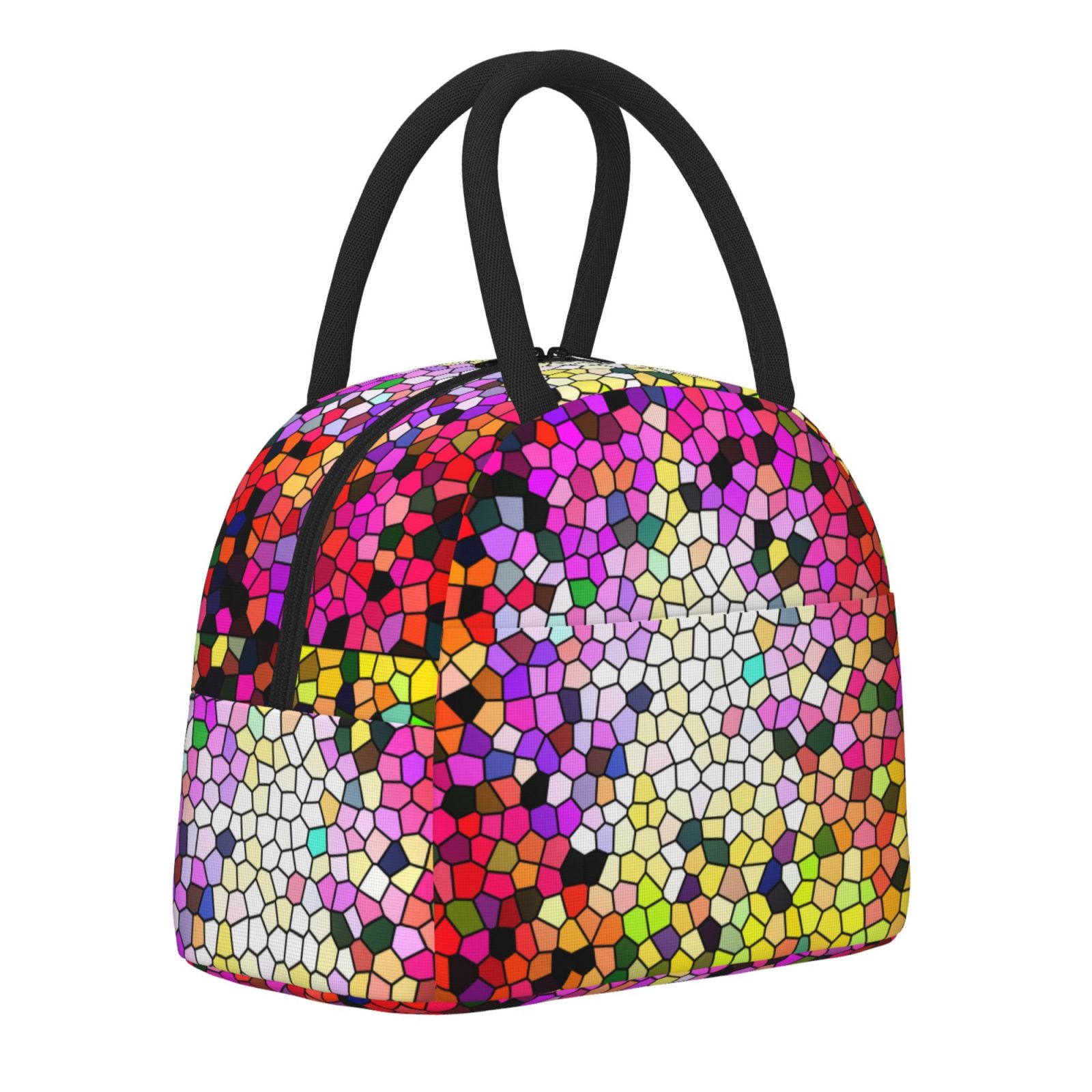 Haiem Colorful Tie Dye Stained Glass 3 Printed Lunch Bag Women, Lunch ...