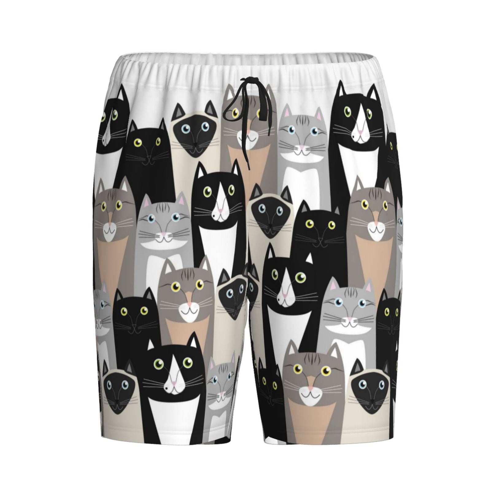 Haiem Colors Cats Men's Pajama Short with Soft Woven Cotton Elastic ...