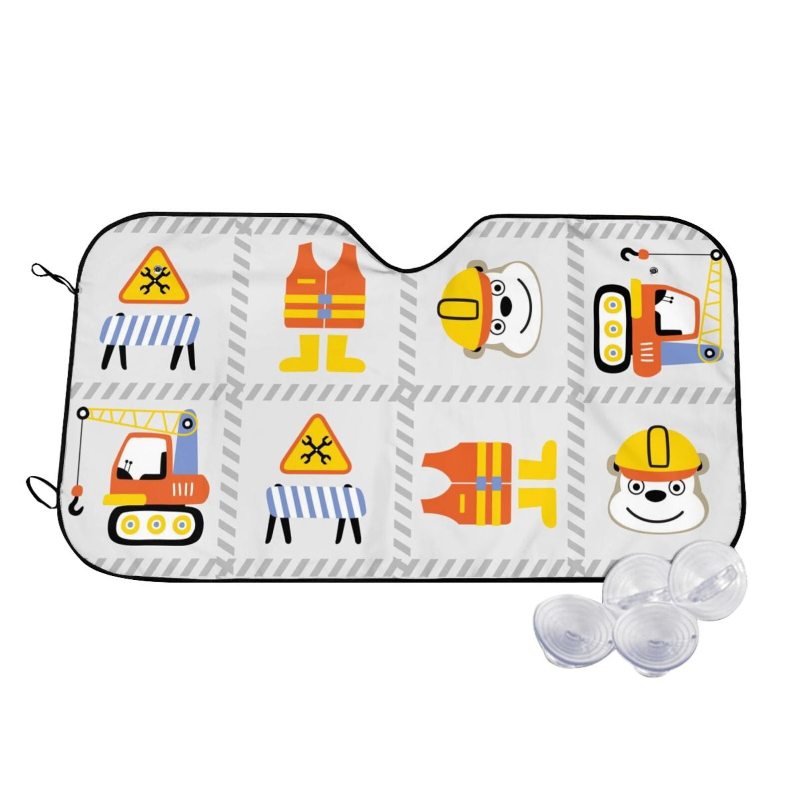 Haiem Construction Equipments Worker Car Windshield Sun Shade - Blocks ...