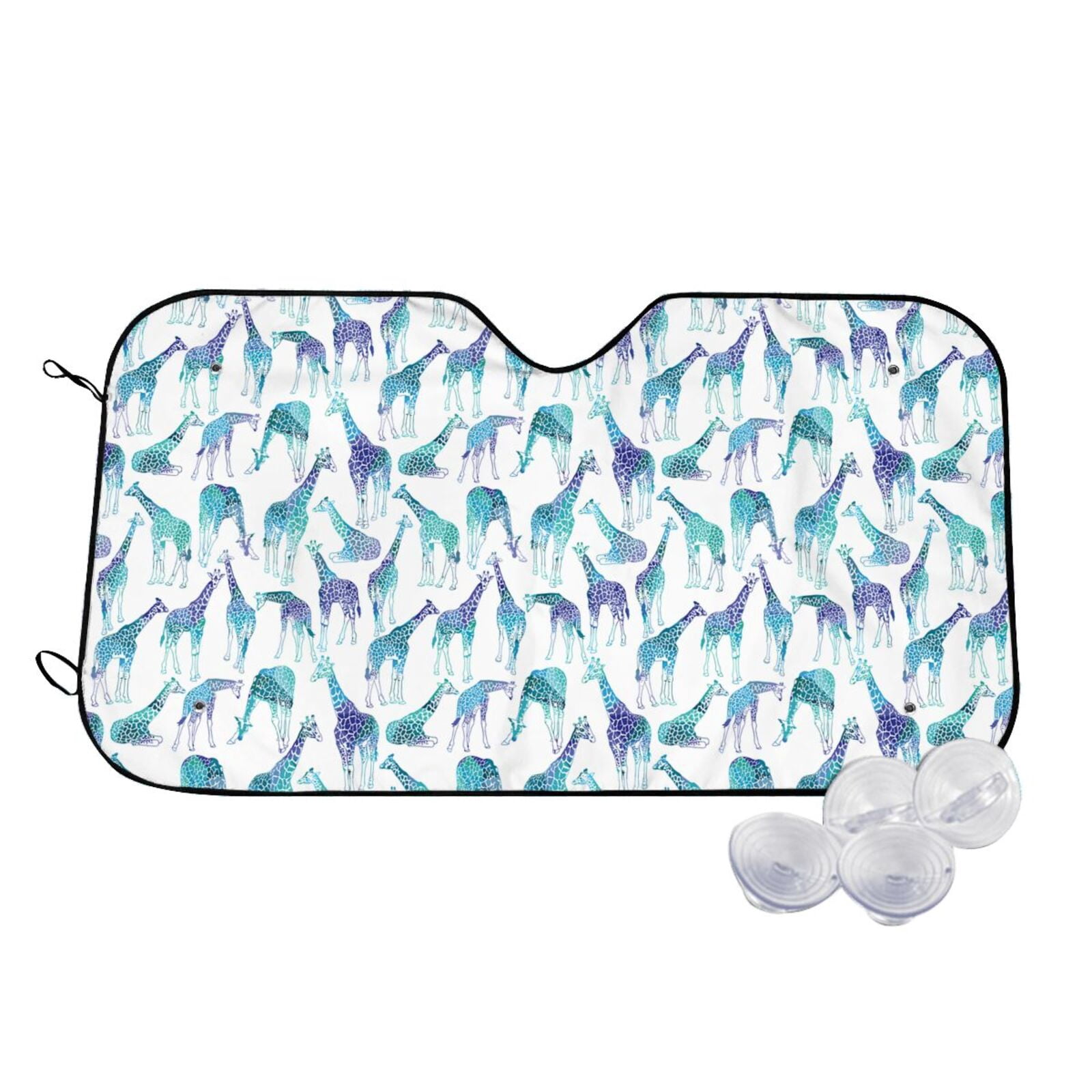 Haiem Cool Giraffe Car Windshield Sun Shade - Blocks UV Rays Sun Visor ...