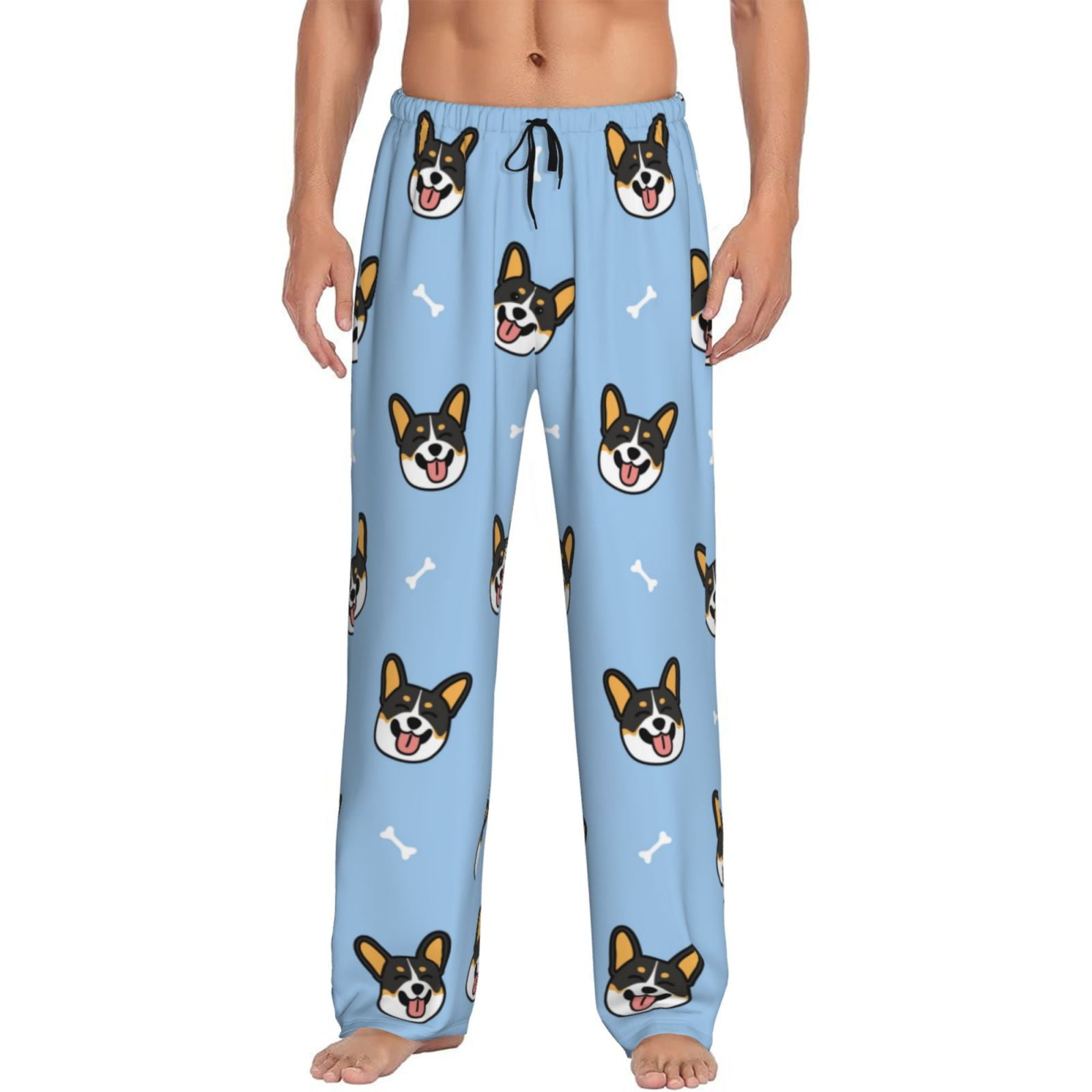Haiem Corgi Dog Men's Pajama Pants Ultra Lightweight Pjs Bottoms ...