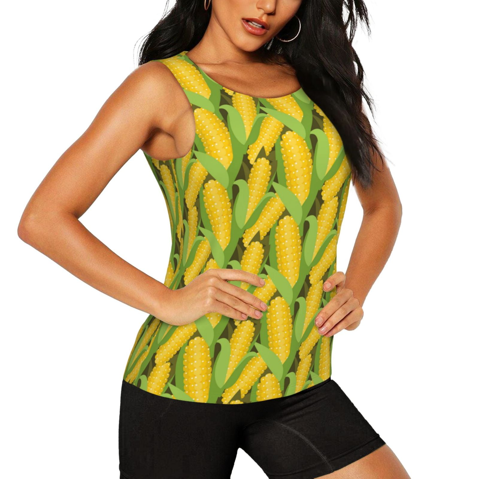 Haiem Corn 1 Workout Tank Tops for Women, Athletic Sports Slim-Fit Tank ...