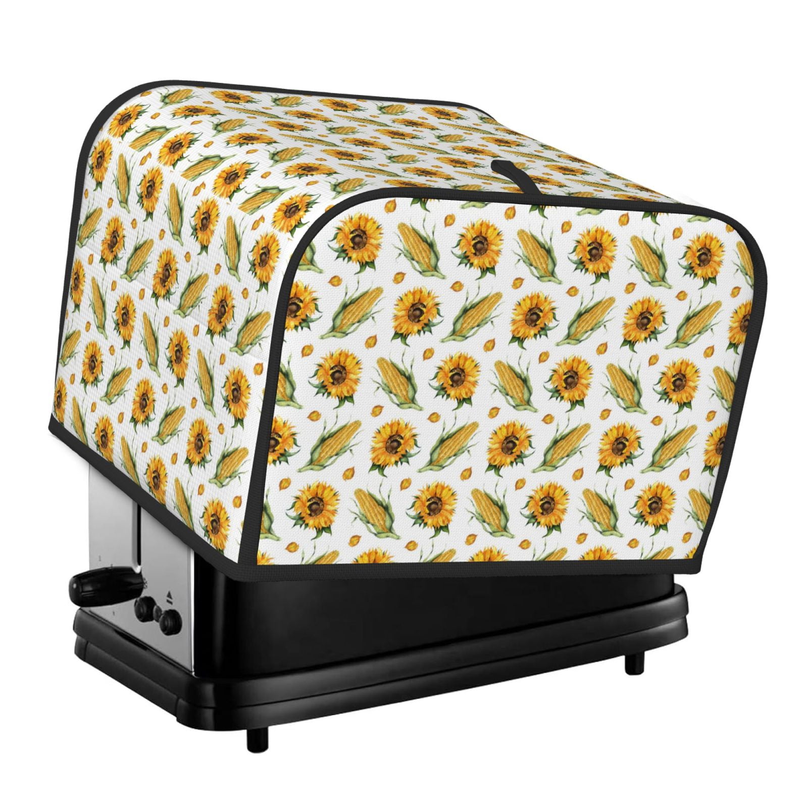 Haiem Corn Sunflowers Print Toaster Covers 4 Slice Wide Slot,Bread Dust ...