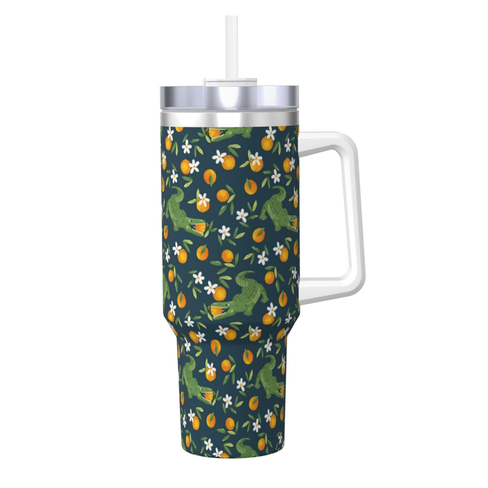 Haiem Crocodile And Oranges Printed 40OZ Ice Bully With Handle ...