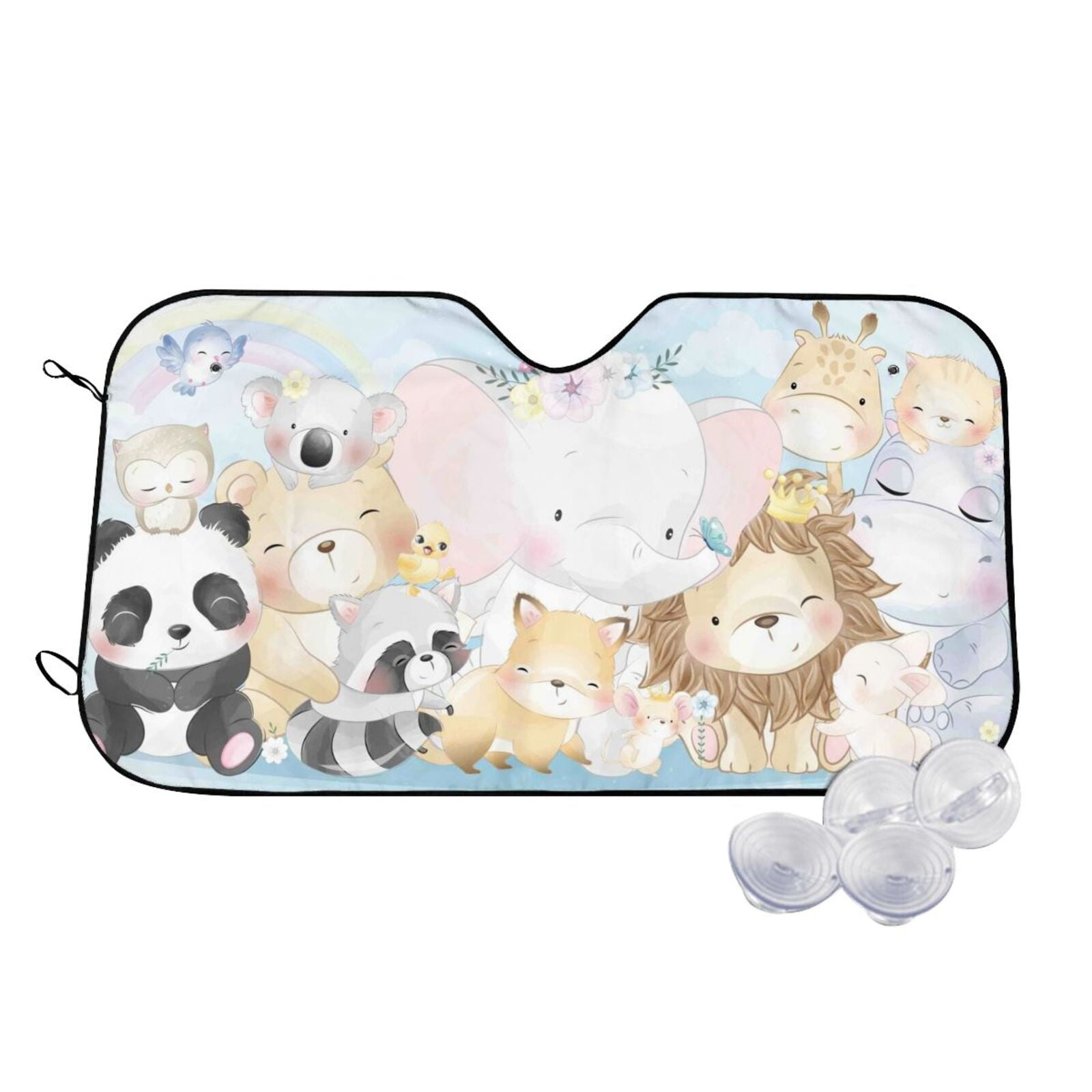 Haiem Cute Animals Car Windshield Sun Shade - Blocks UV Rays Sun Visor ...