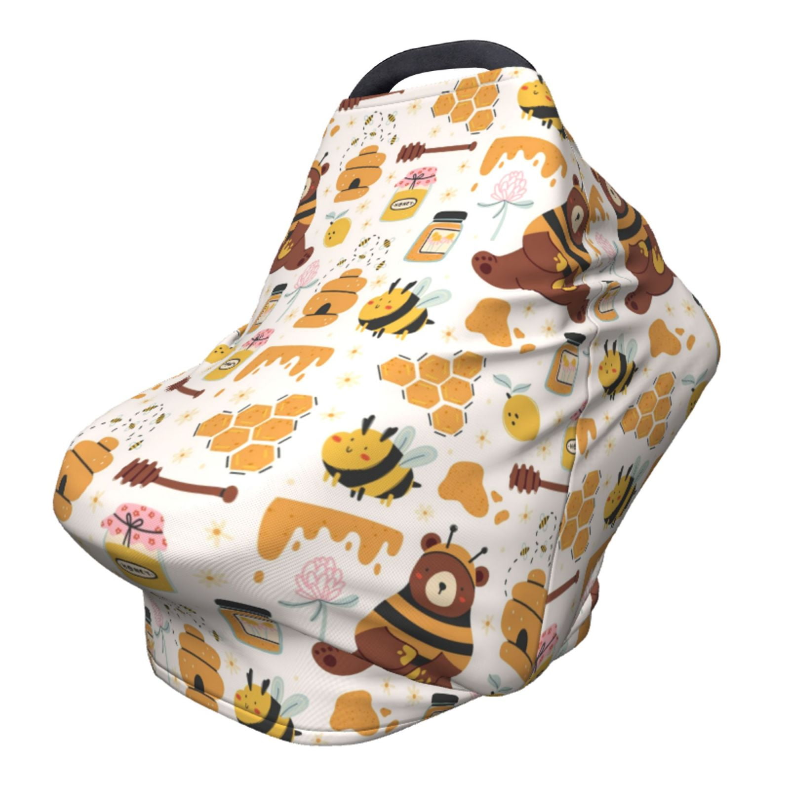 Haiem Cute Bee Honey Jar Hive Bear Baby Nursing Cover & Nursing Poncho ...