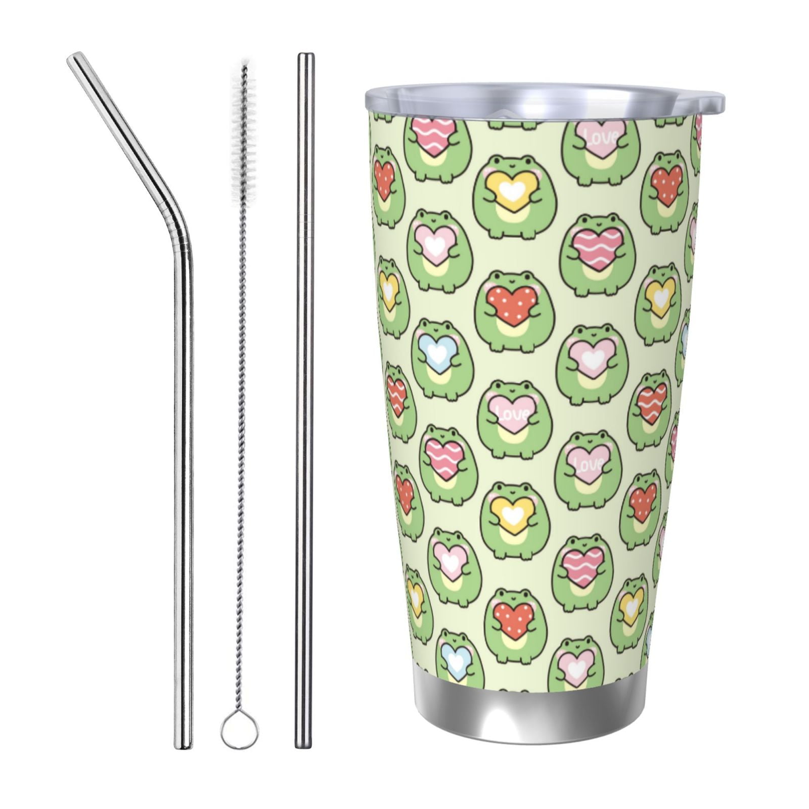 Haiem Cute Chubby Frog Printed 20oz Straight Skinny Car Cups With ...