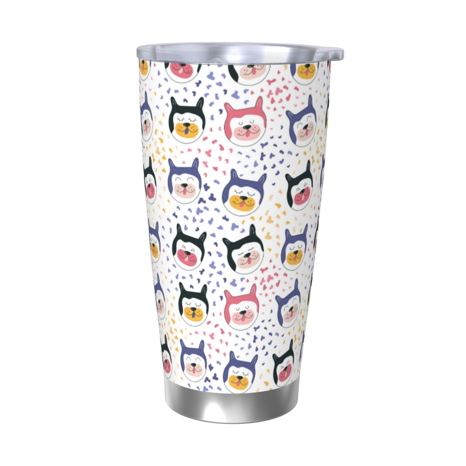 Haiem Cute Dog Printed 20oz Straight Skinny Car Cups With Insulated Cup ...
