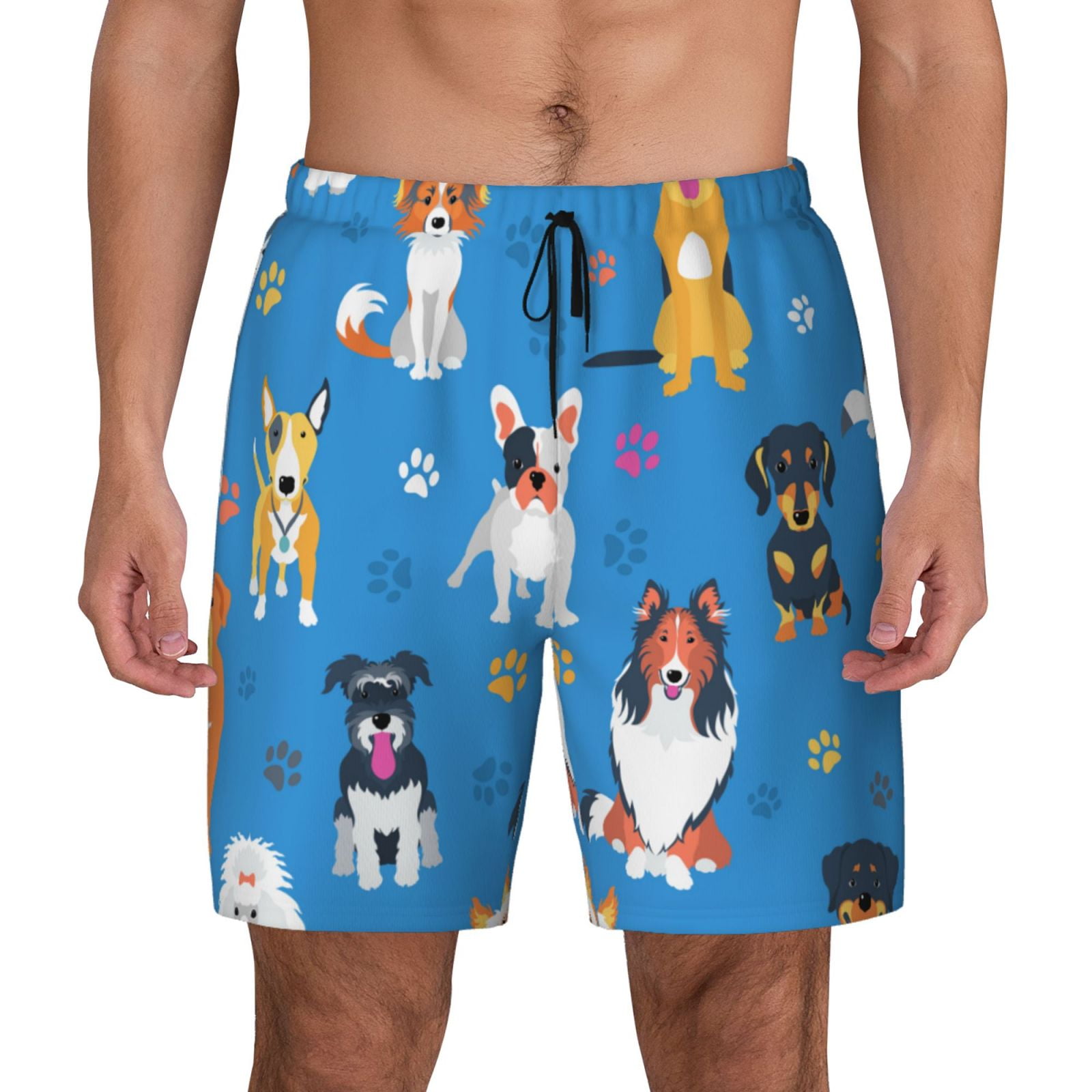 Haiem Cute Dogs Men'S Quick-Dry Swim Trunks: Comfortable Beach Shorts ...