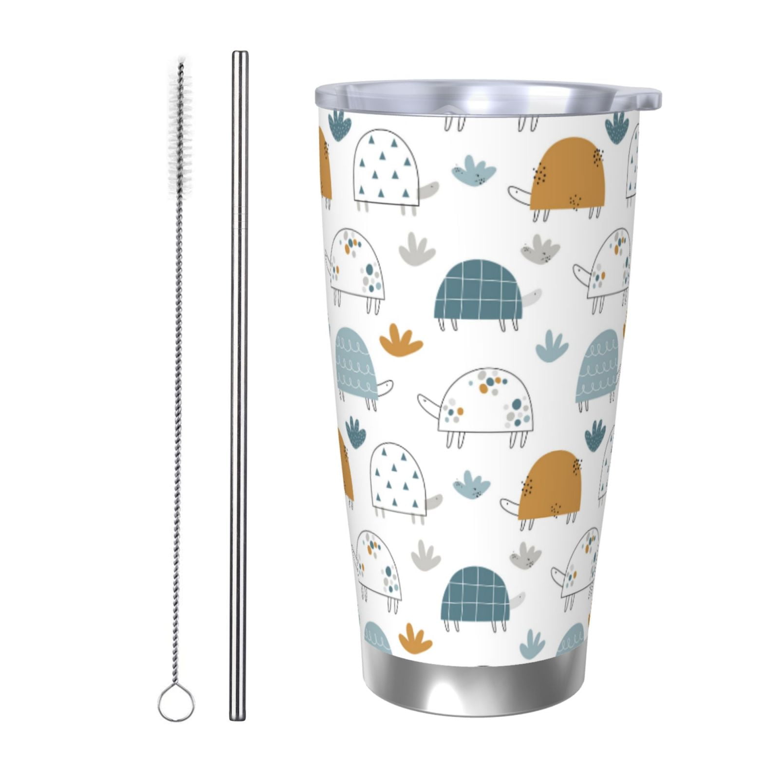 Haiem Cute Doodle Turtles Printed 20oz Straight Skinny Car Cups With ...
