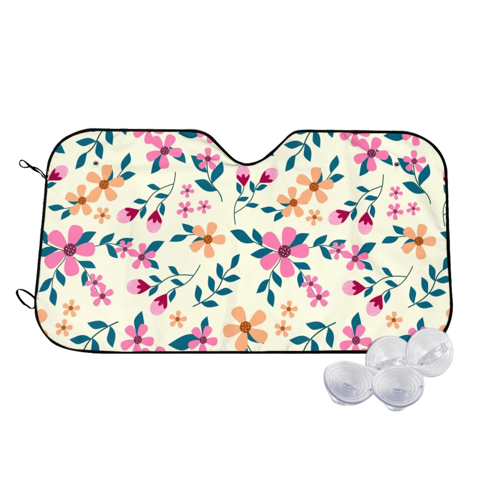 Haiem Cute Flower Car Windshield Sun Shade - Blocks UV Rays Sun Visor ...