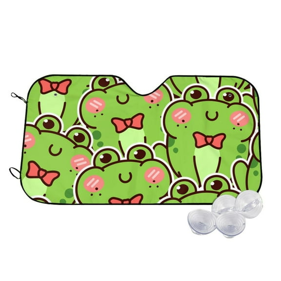 Haiem Strawberry And Flowers Car Windshield Sun Shade - Blocks UV Rays ...