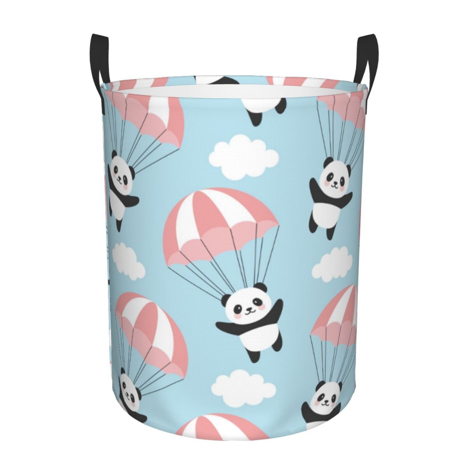 Haiem Cute Panda Flying in the Sky Laundry Basket, Laundry Hamper ...