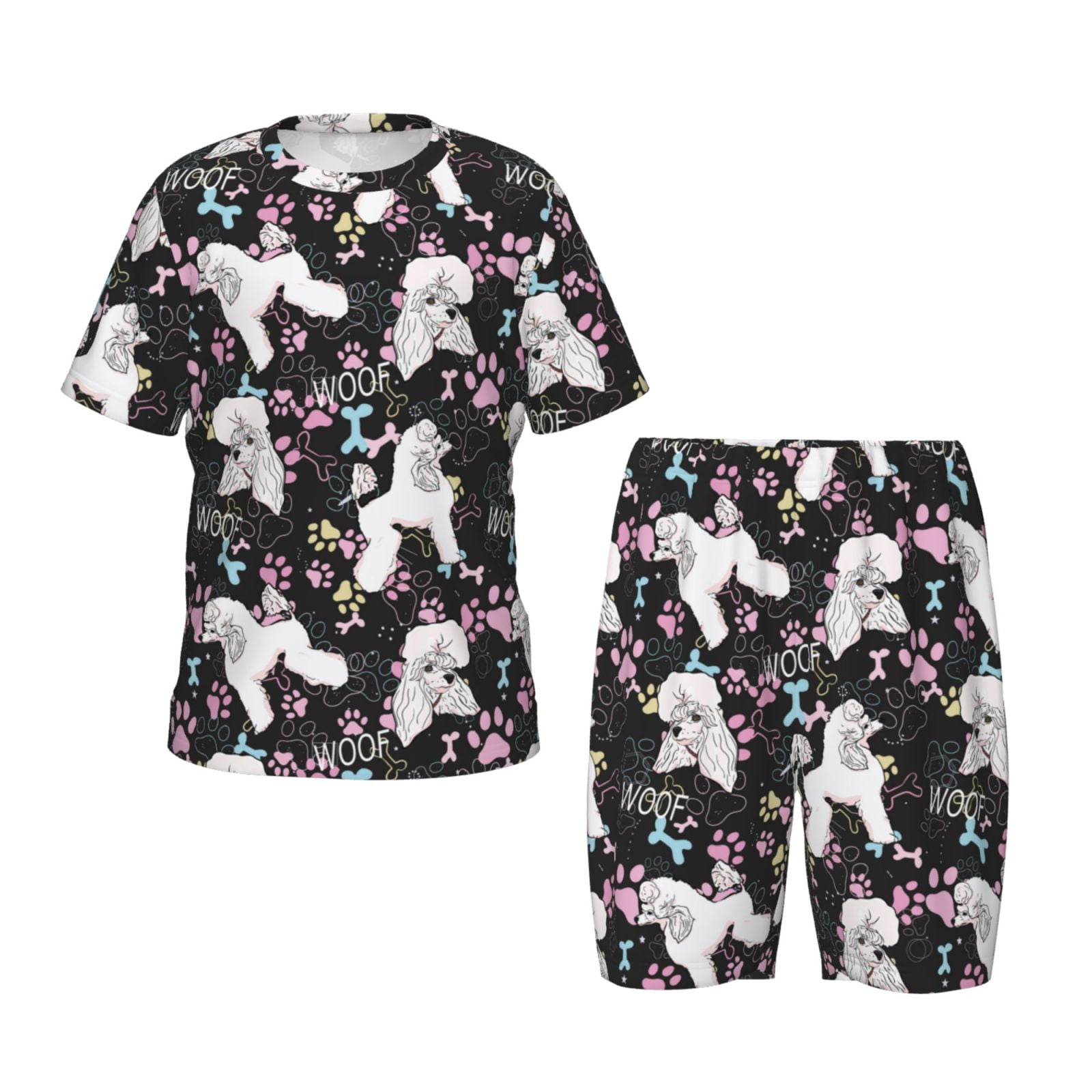 Haiem Cute Poodle Dog Pattern Kids’ Breathable Pajama Set – Short ...