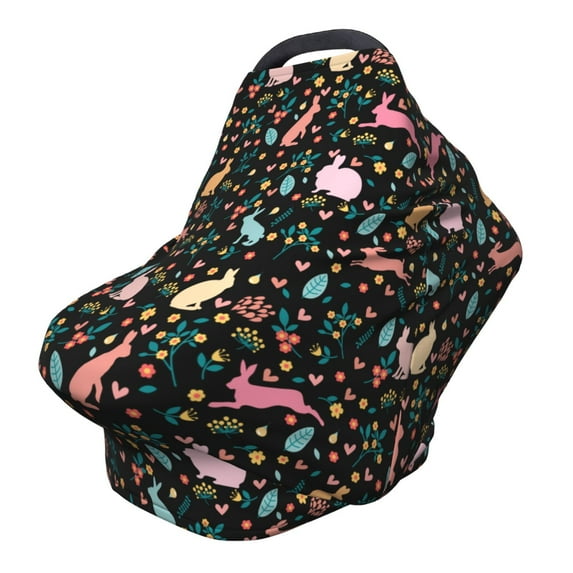 Haiem Cute Rabbit And Flower Baby Nursing Cover & Nursing Poncho ...