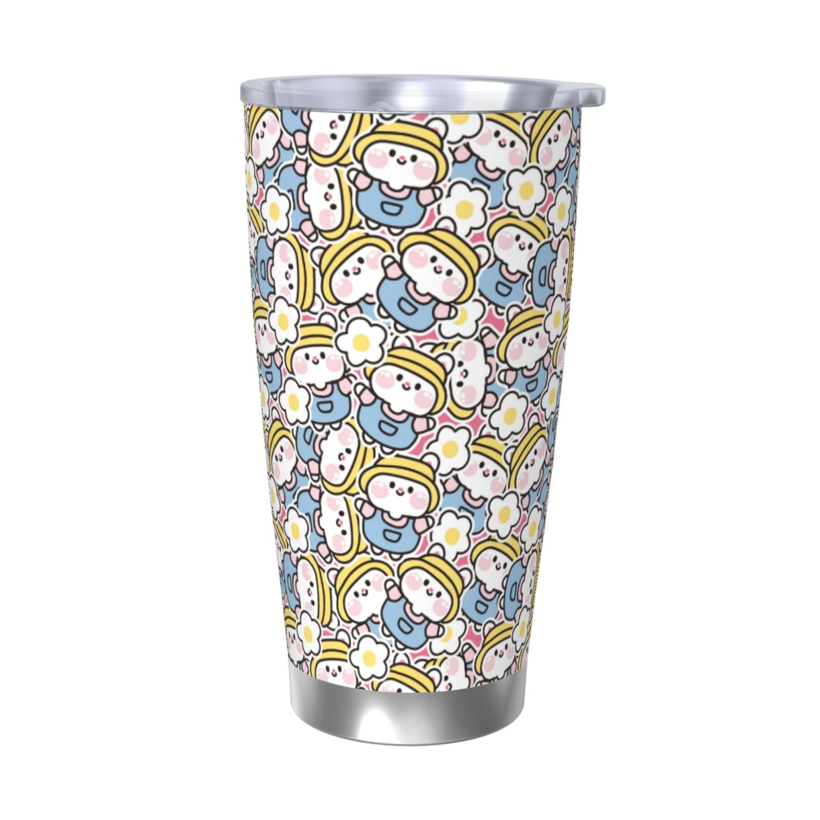 Haiem Cute Rabbit Printed 20oz Straight Skinny Car Cups With Insulated ...