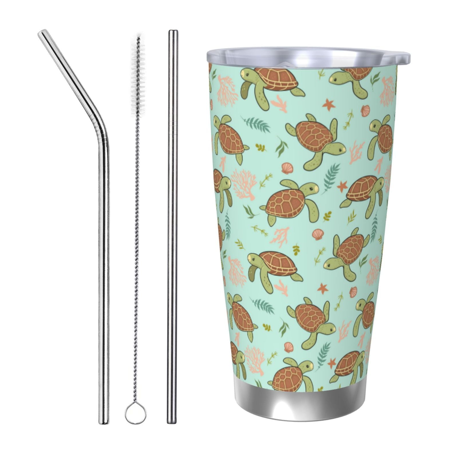 Haiem Cute Sea Turtles Printed 20oz Straight Skinny Car Cups With ...