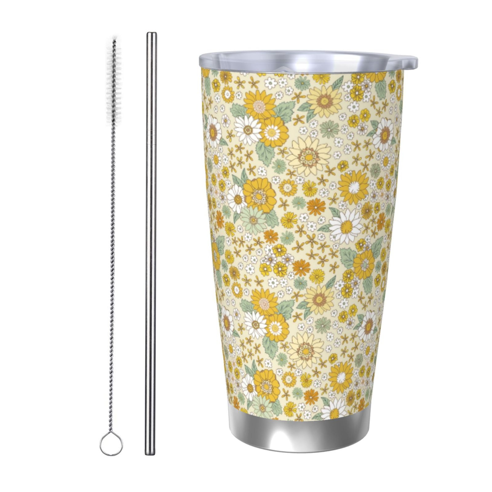 Haiem Cute Sunflower Printed 20oz Straight Skinny Car Cups With ...
