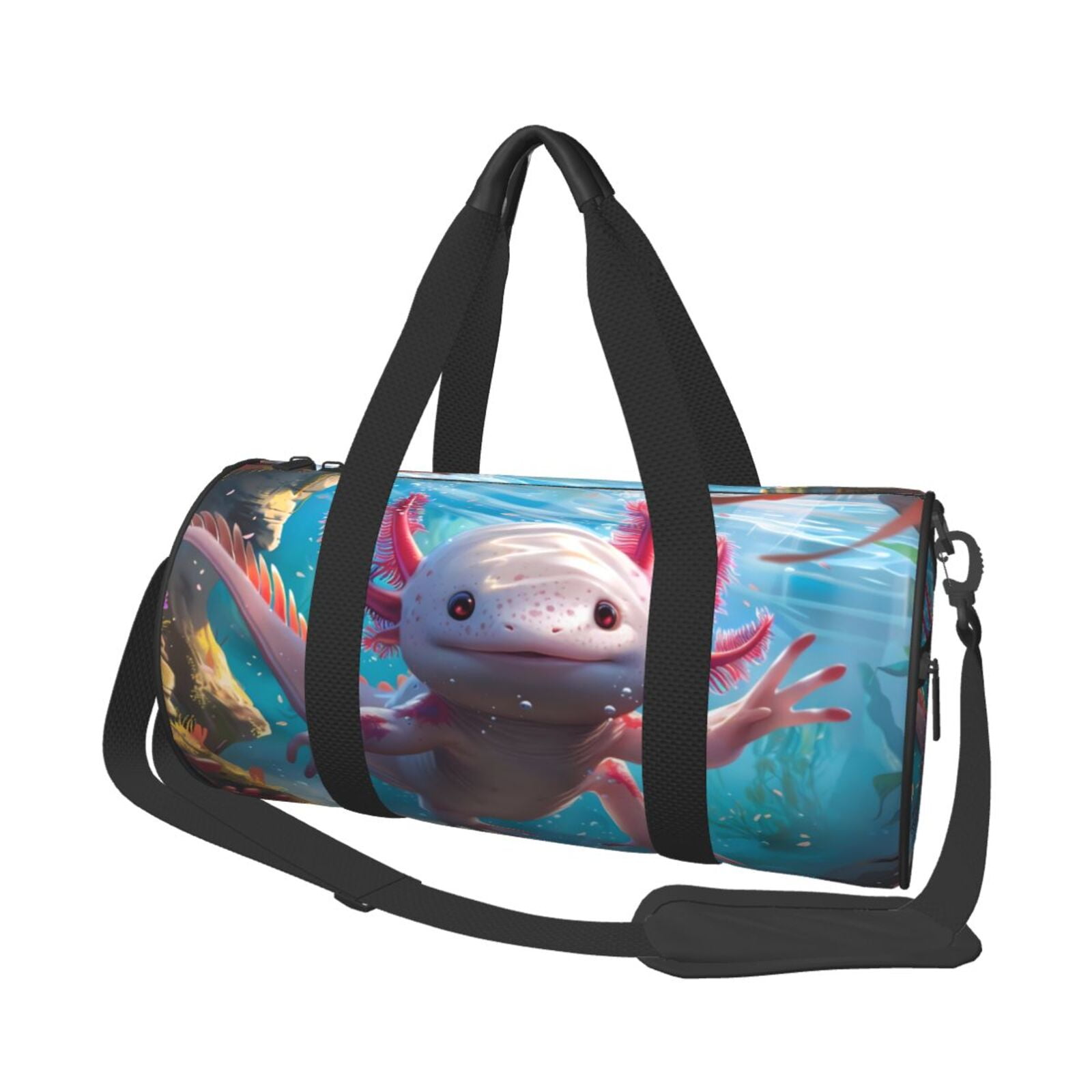 Haiem Cute Underwater Axolotl Pattern Gym Bag for Women Men, Waterproof ...