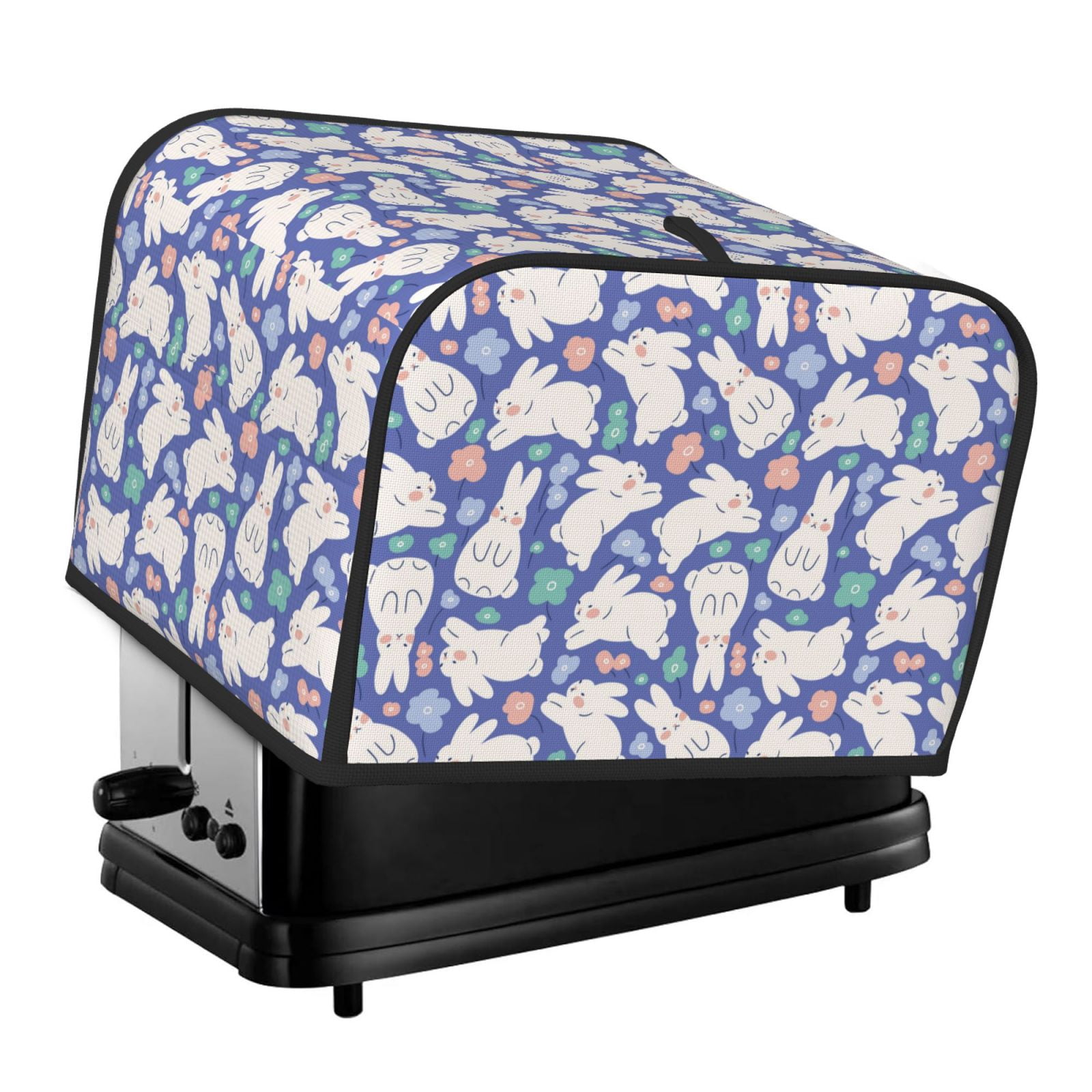 Haiem Cute White Rabbit Print Toaster Covers 4 Slice Wide Slot,Bread ...
