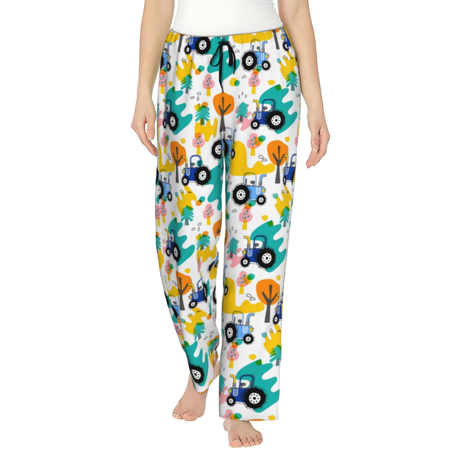 Haiem Cute tractor and vehicle Pattern Women's Pajama Pants Ultra ...