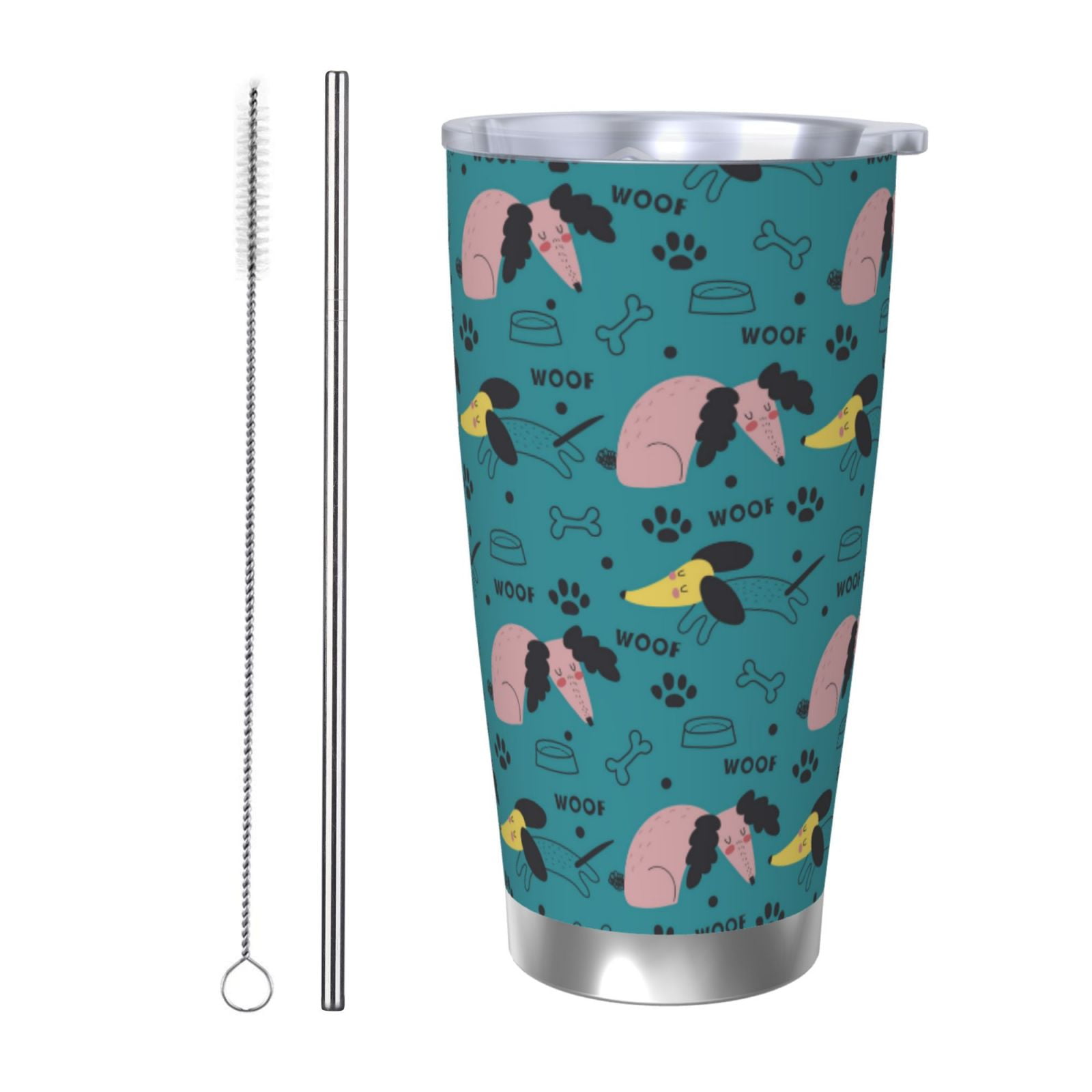 Haiem Dachshund Dog Printed 20oz Straight Skinny Car Cups With ...