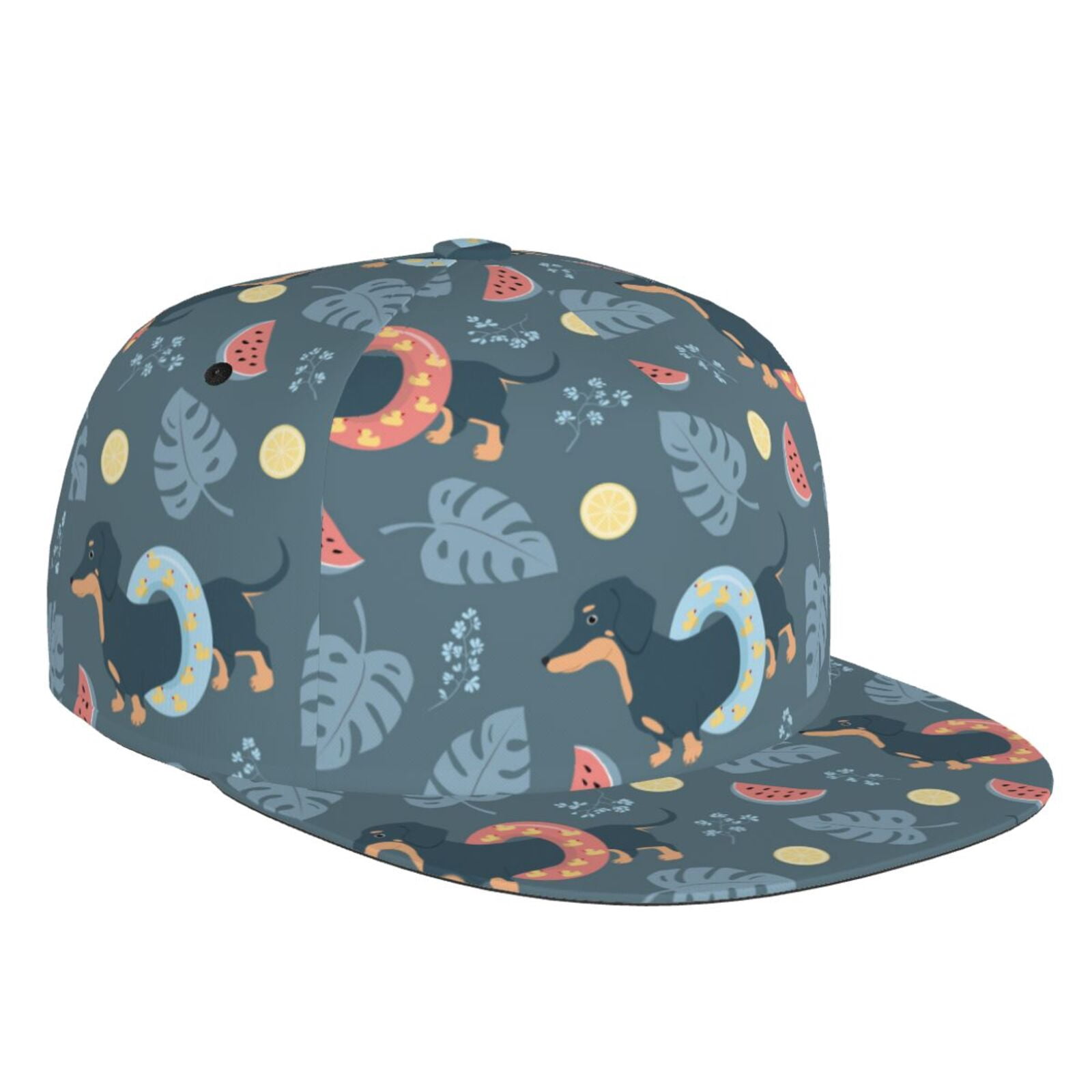 Haiem Dachshund Dog Puppy Classic Snapback Cap Flat Bill Hat Baseball ...