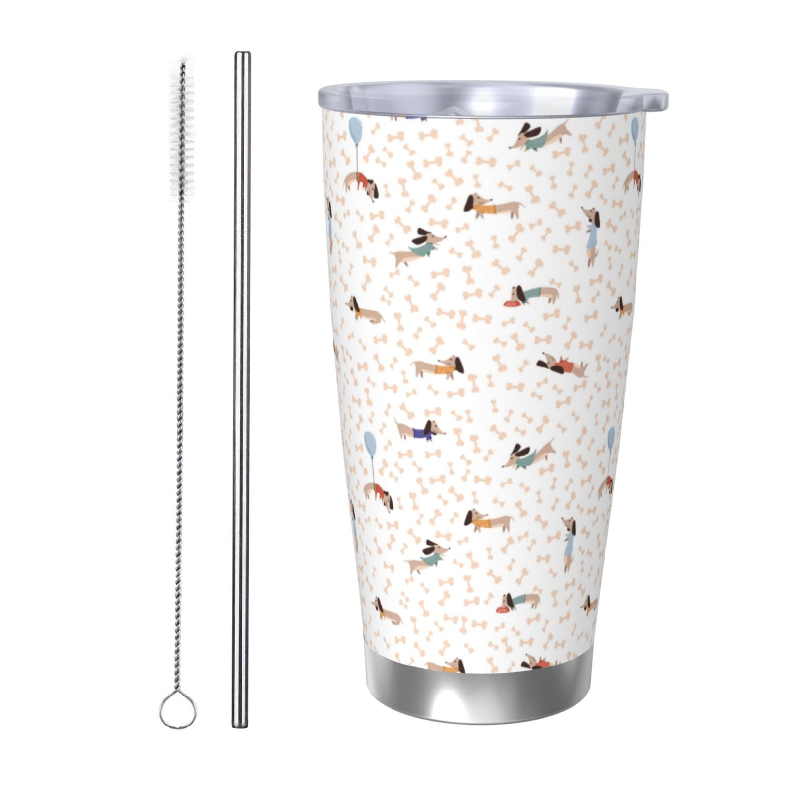 Haiem Dachshund Dog Puppy Printed 20oz Straight Skinny Car Cups With ...