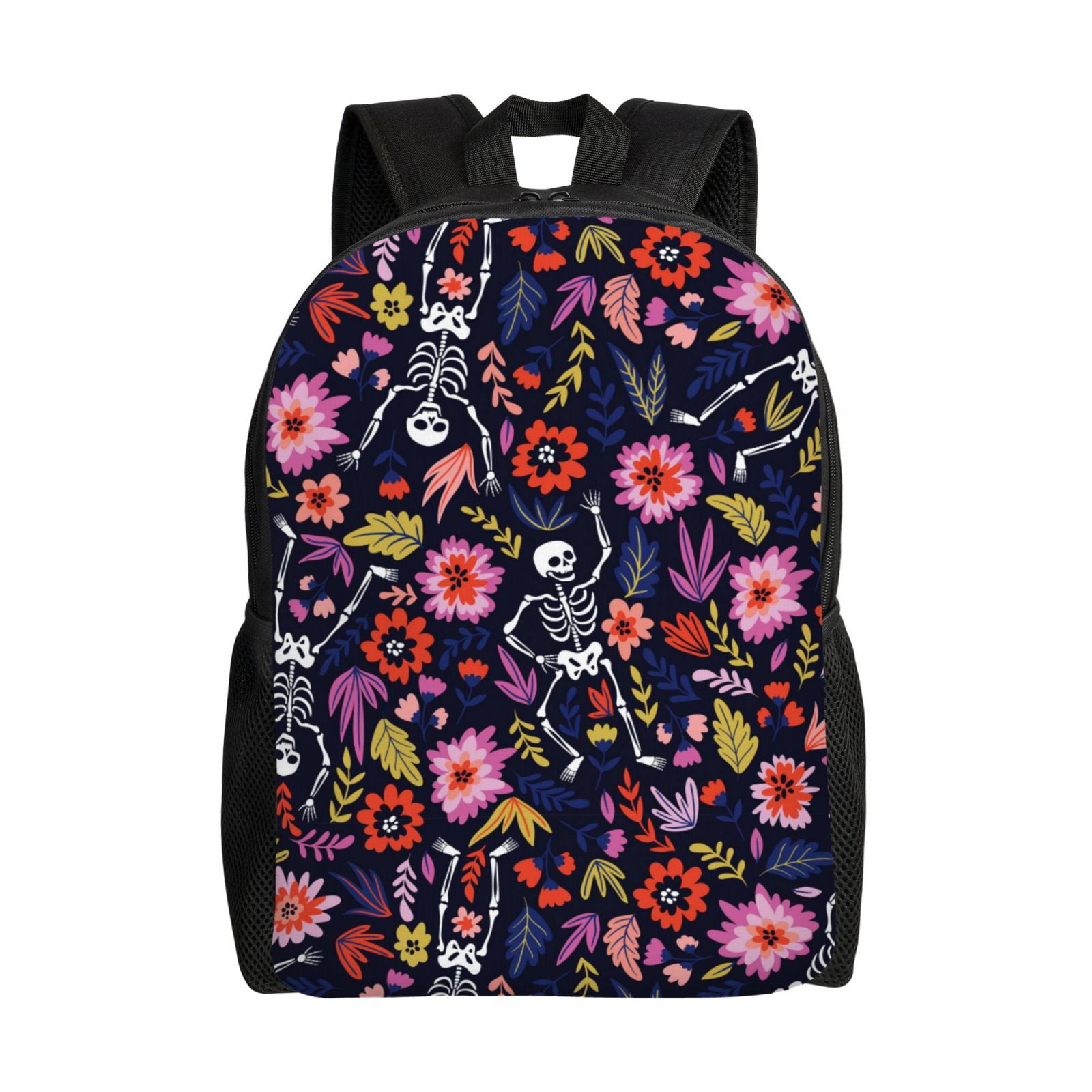 Haiem Dancing Skeletons Floral Garden Backpack - Stylish and Durable 15 ...