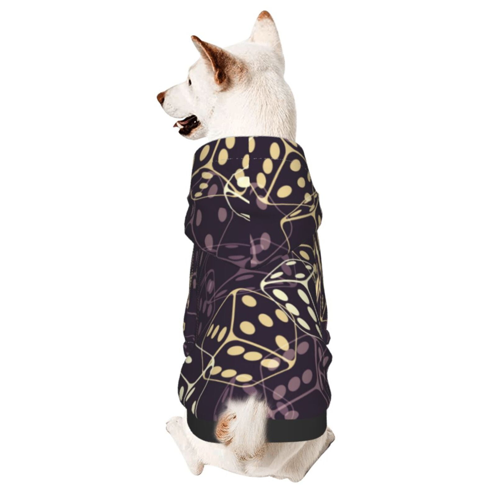 Haiem Dice for Winter Dog Hoodie Sweatshirts with Pockets Warm Dog ...